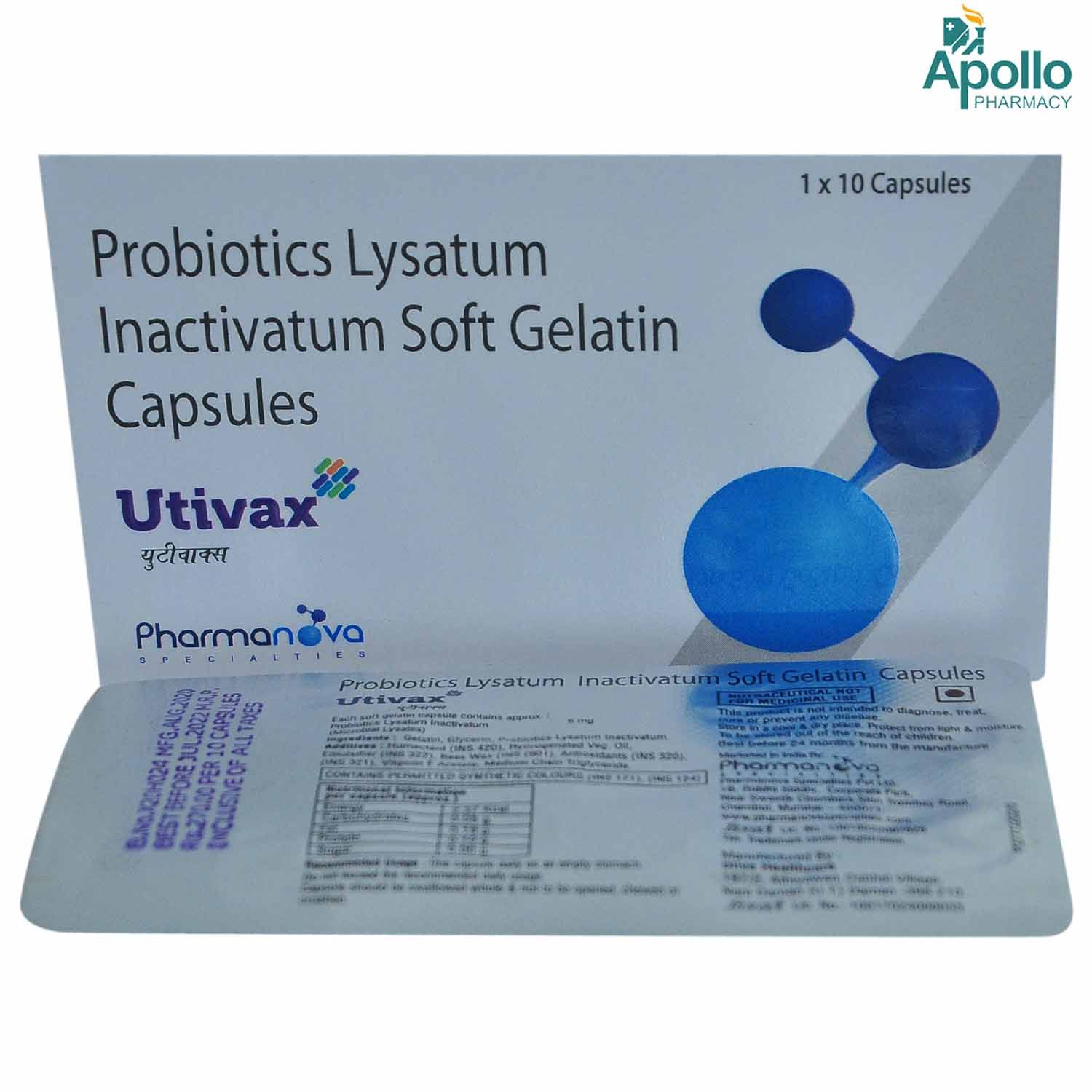 Utivax Capsule 10's Price, Uses, Side Effects, Composition - Apollo ...