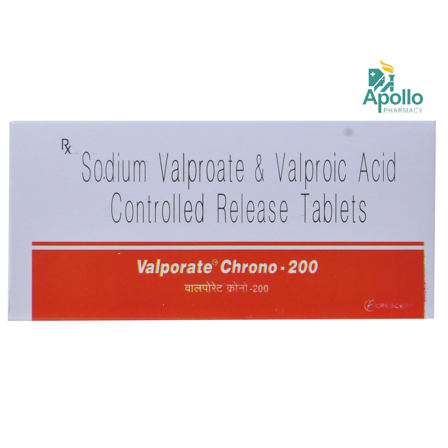Valporate Chrono 200 Tablet 10's Price, Uses, Side Effects, Composition ...