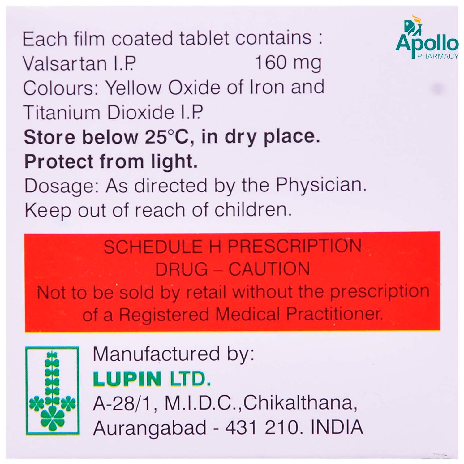 Valent 160 Tablet 10's Price, Uses, Side Effects, Composition - Apollo ...