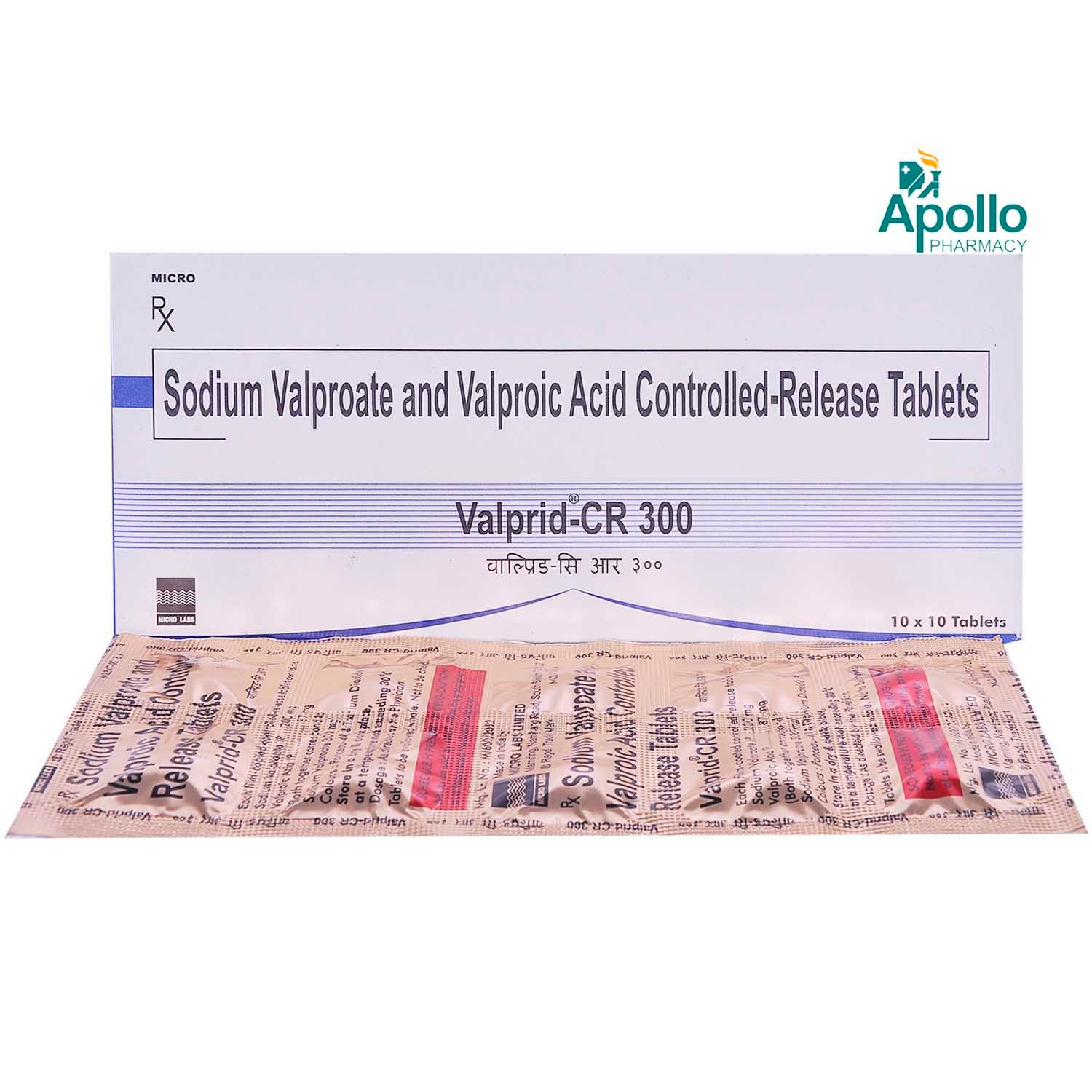 Valprid-CR 300 Tablet 10's Price, Uses, Side Effects, Composition ...