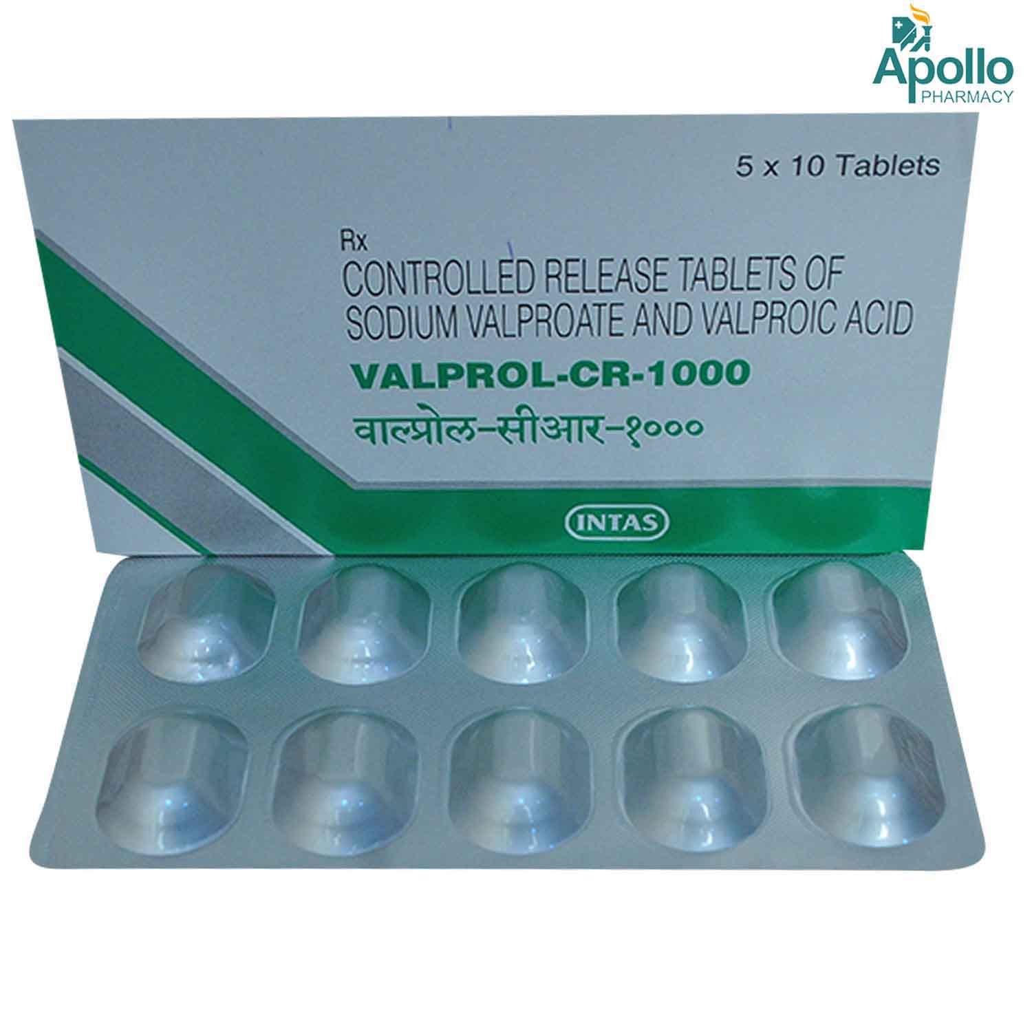 VALPROL CR 1000MG TABLET Price, Uses, Side Effects, Composition ...