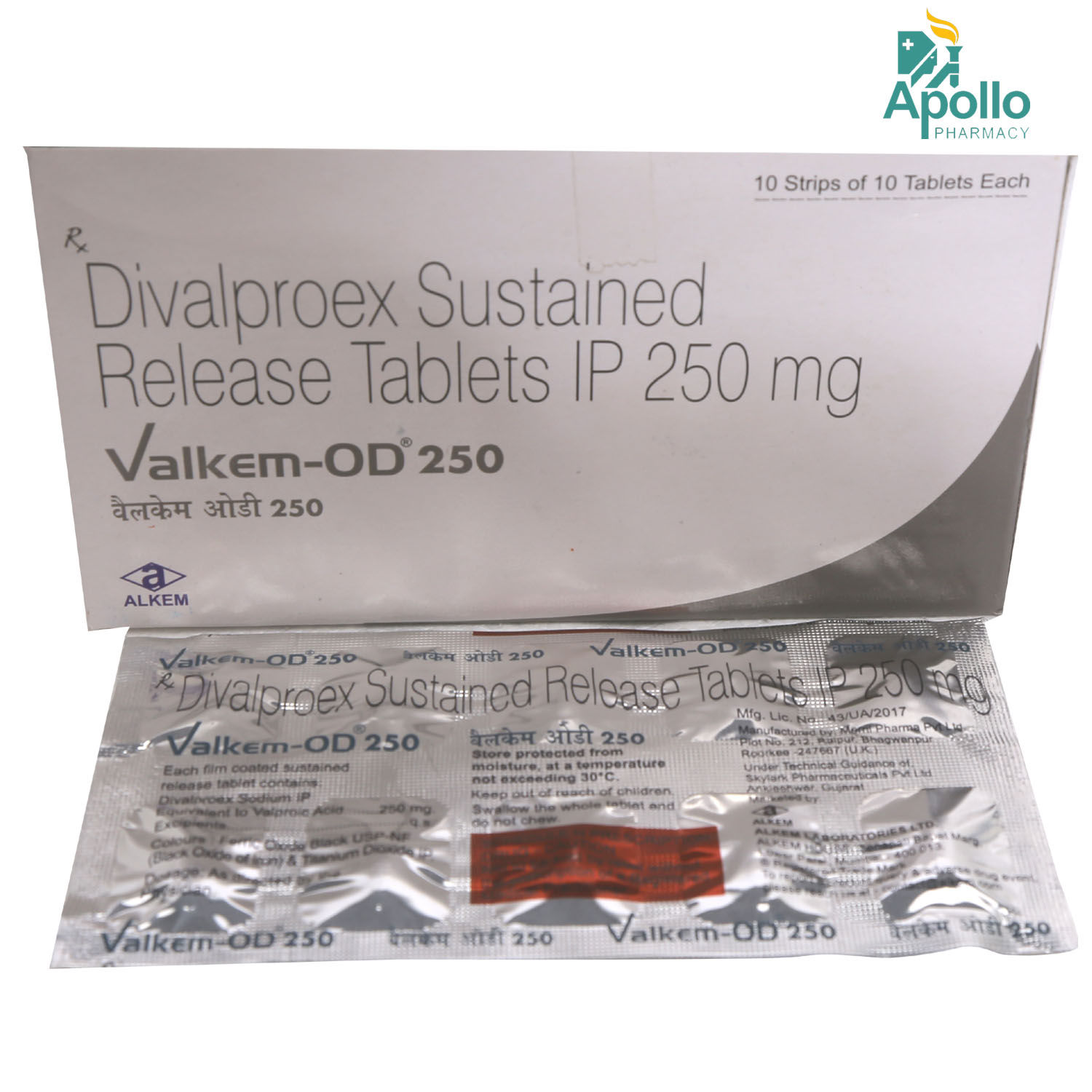 Valkem-OD 250 Tablet 10's Price, Uses, Side Effects, Composition - Apollo Pharmacy