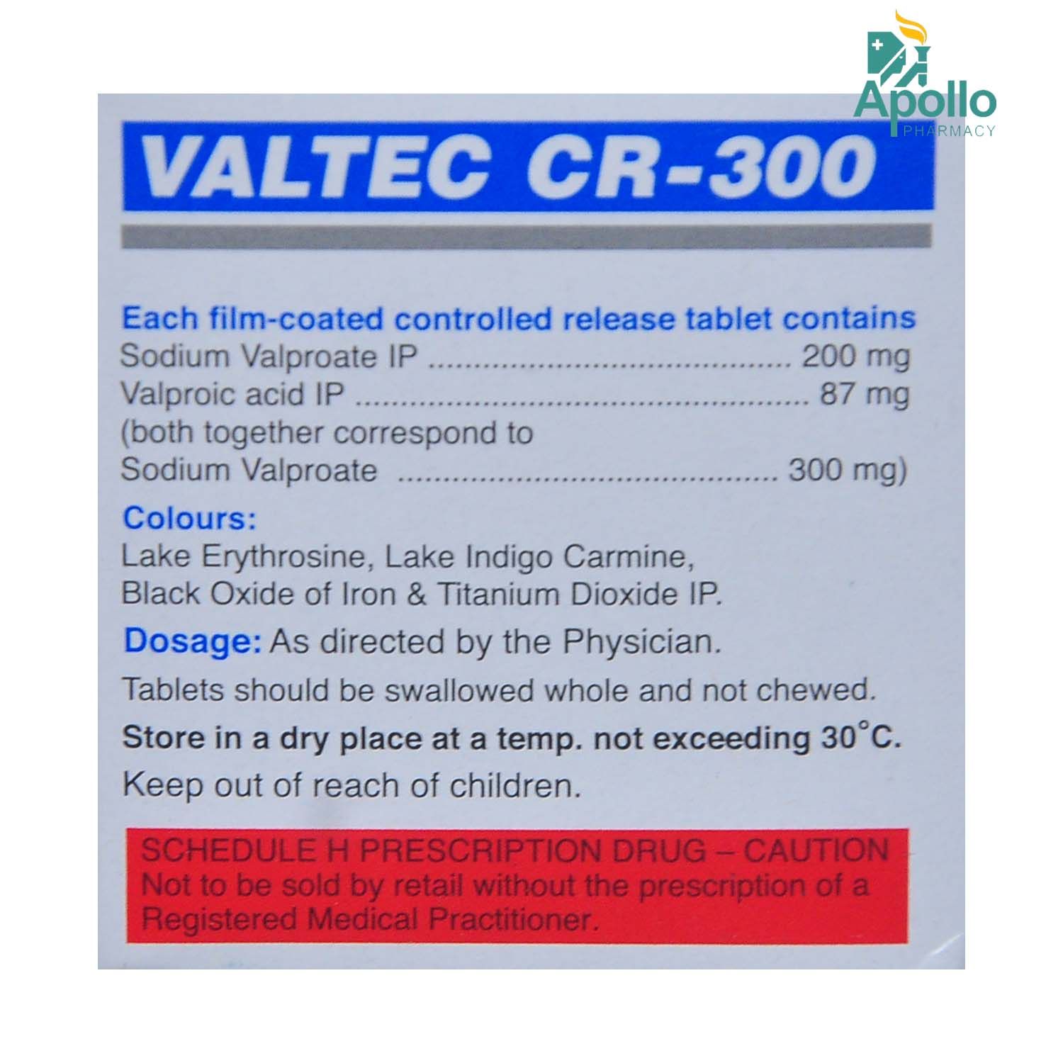 Valtec CR 300 Tablet 10's Price, Uses, Side Effects, Composition ...