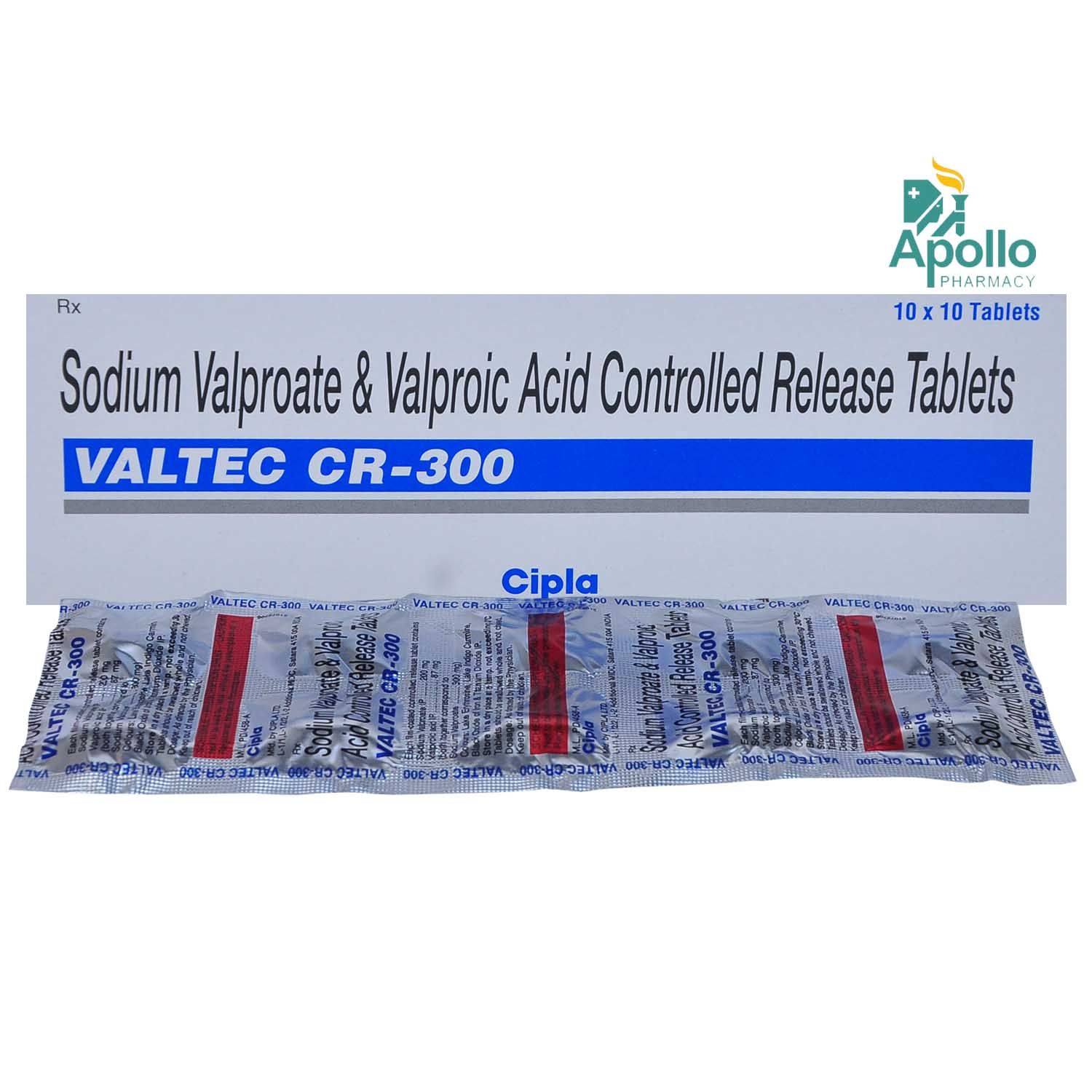 Valtec CR 300 Tablet 10's Price, Uses, Side Effects, Composition ...