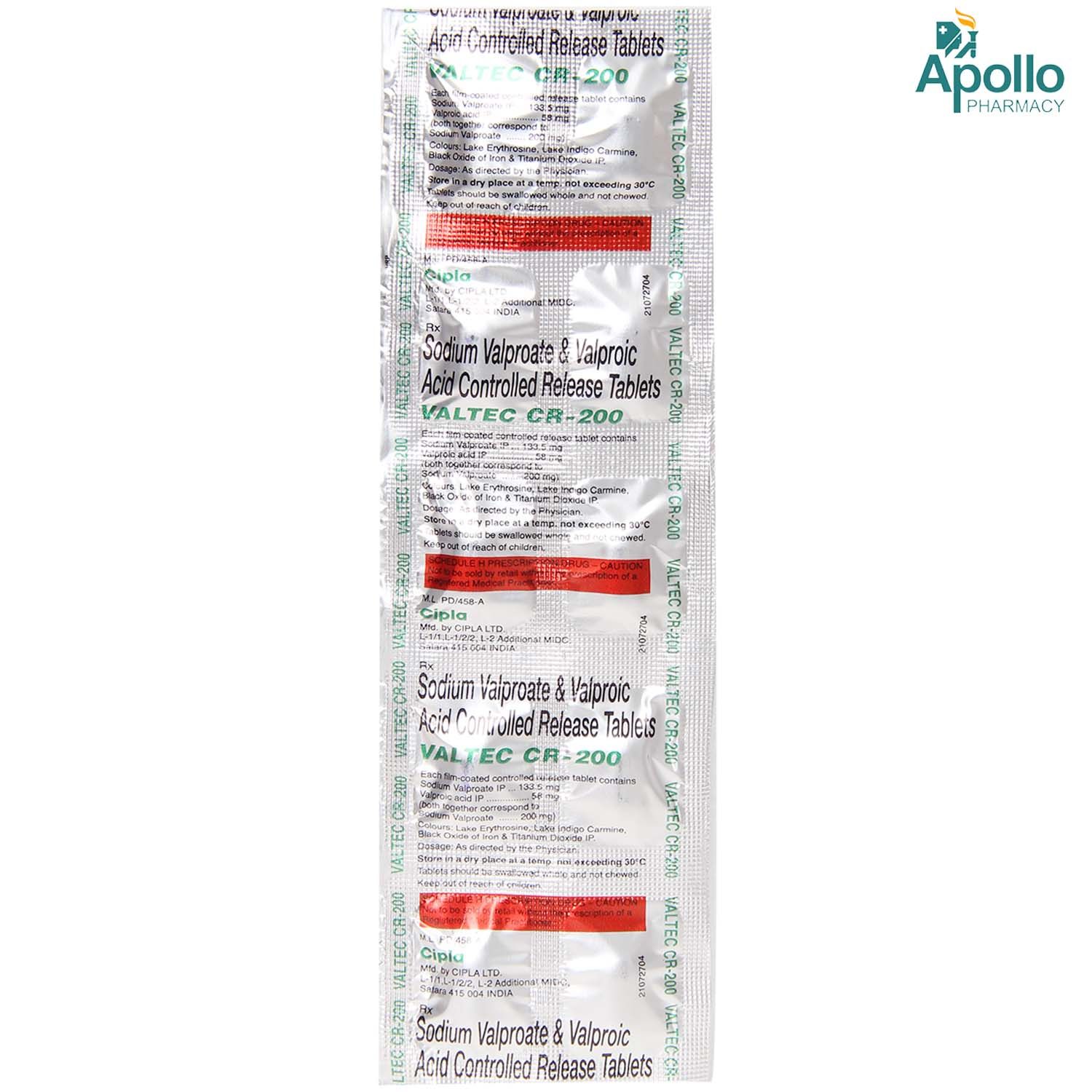 Valtec CR-200 Tablet 10's Price, Uses, Side Effects, Composition ...