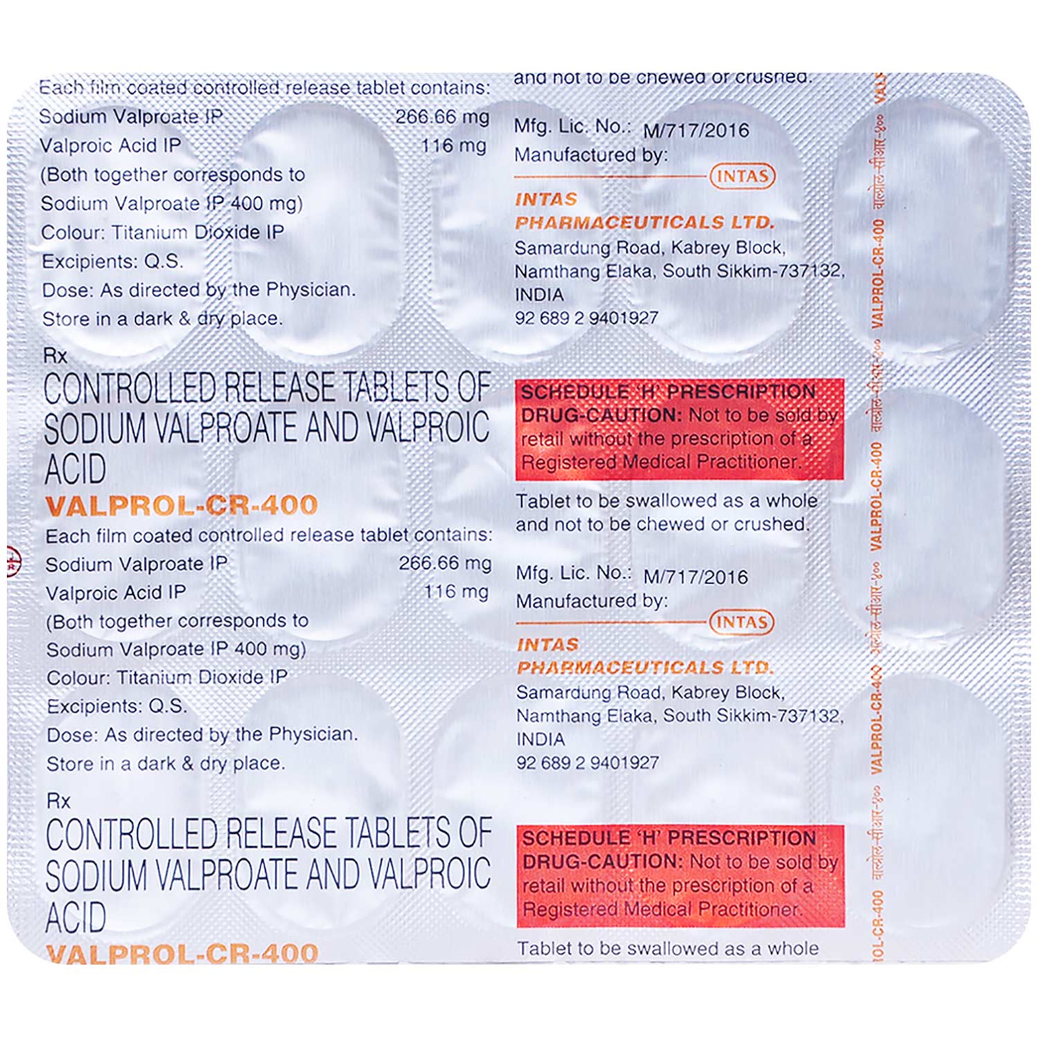 Valprol-CR-400 Tablet 15's Price, Uses, Side Effects, Composition ...