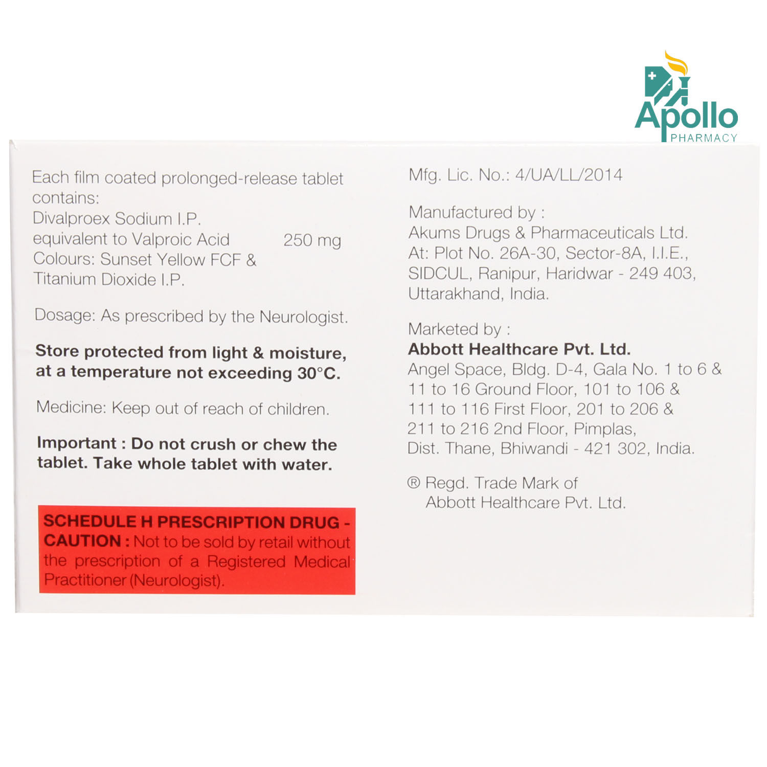 Valance OD 250 Tablet 15's Price, Uses, Side Effects, Composition ...