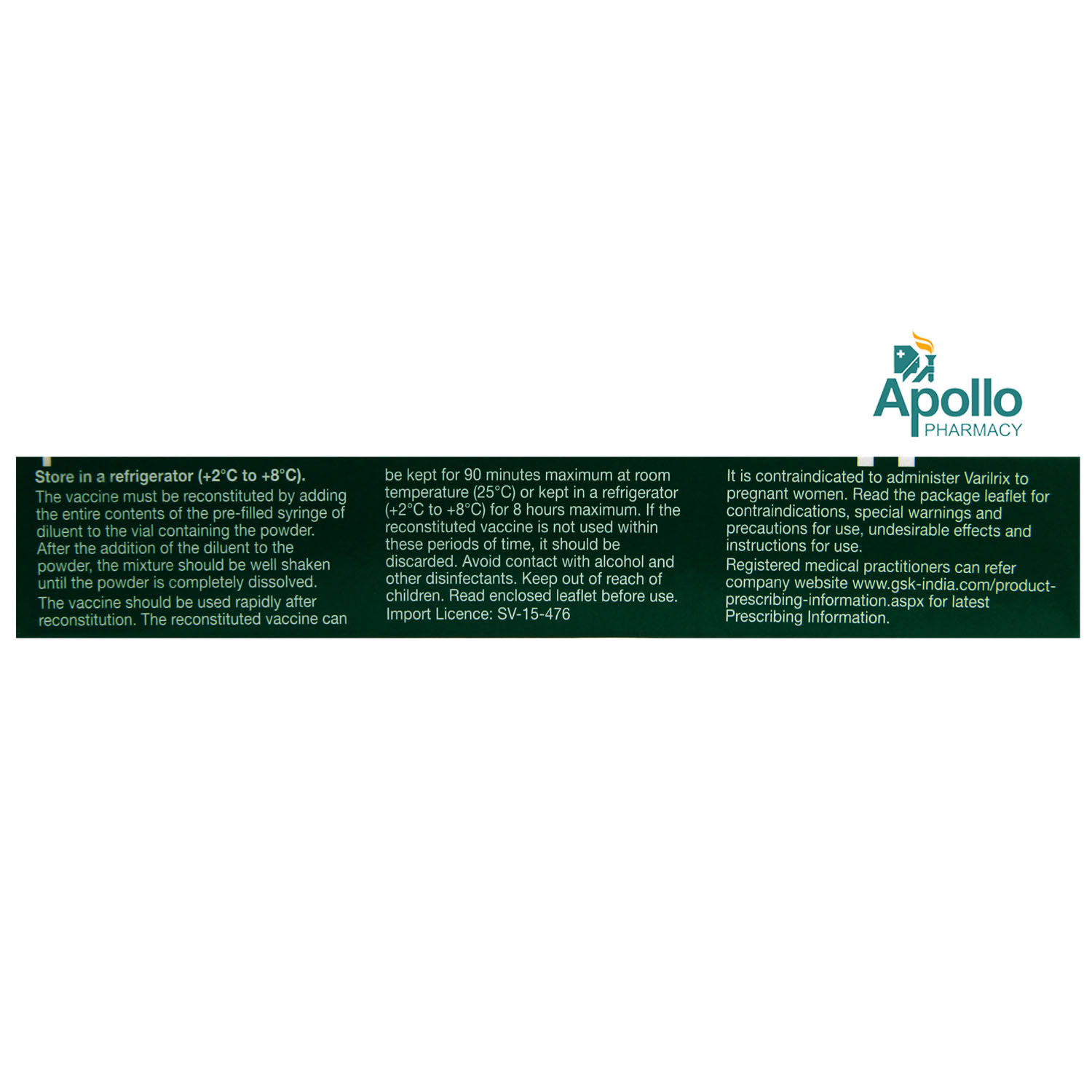 VARILRIX VACCINE INJECTION 0.5ML Price, Uses, Side Effects, Composition ...