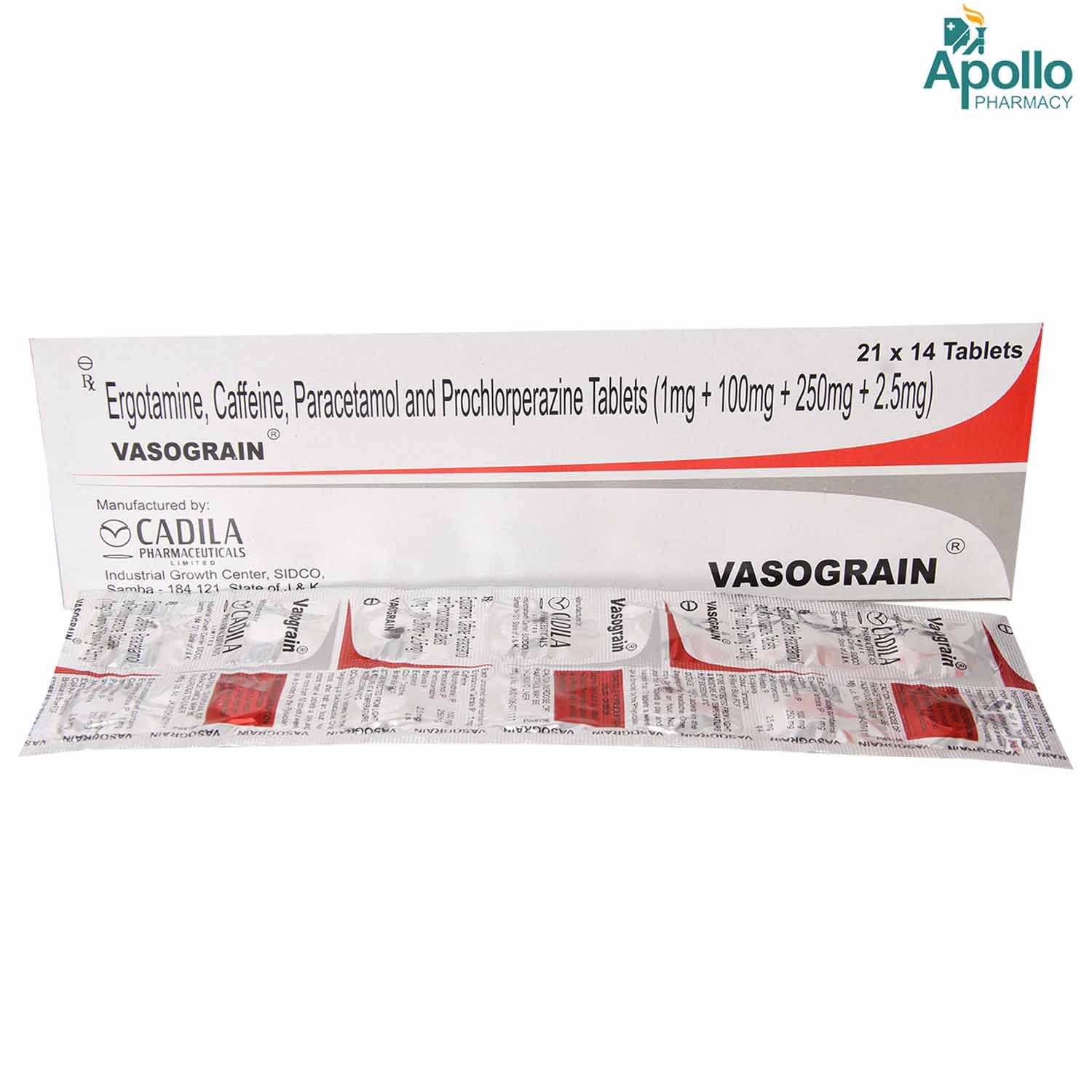 Vasograin Tablet 14's Price, Uses, Side Effects, Composition - Apollo ...