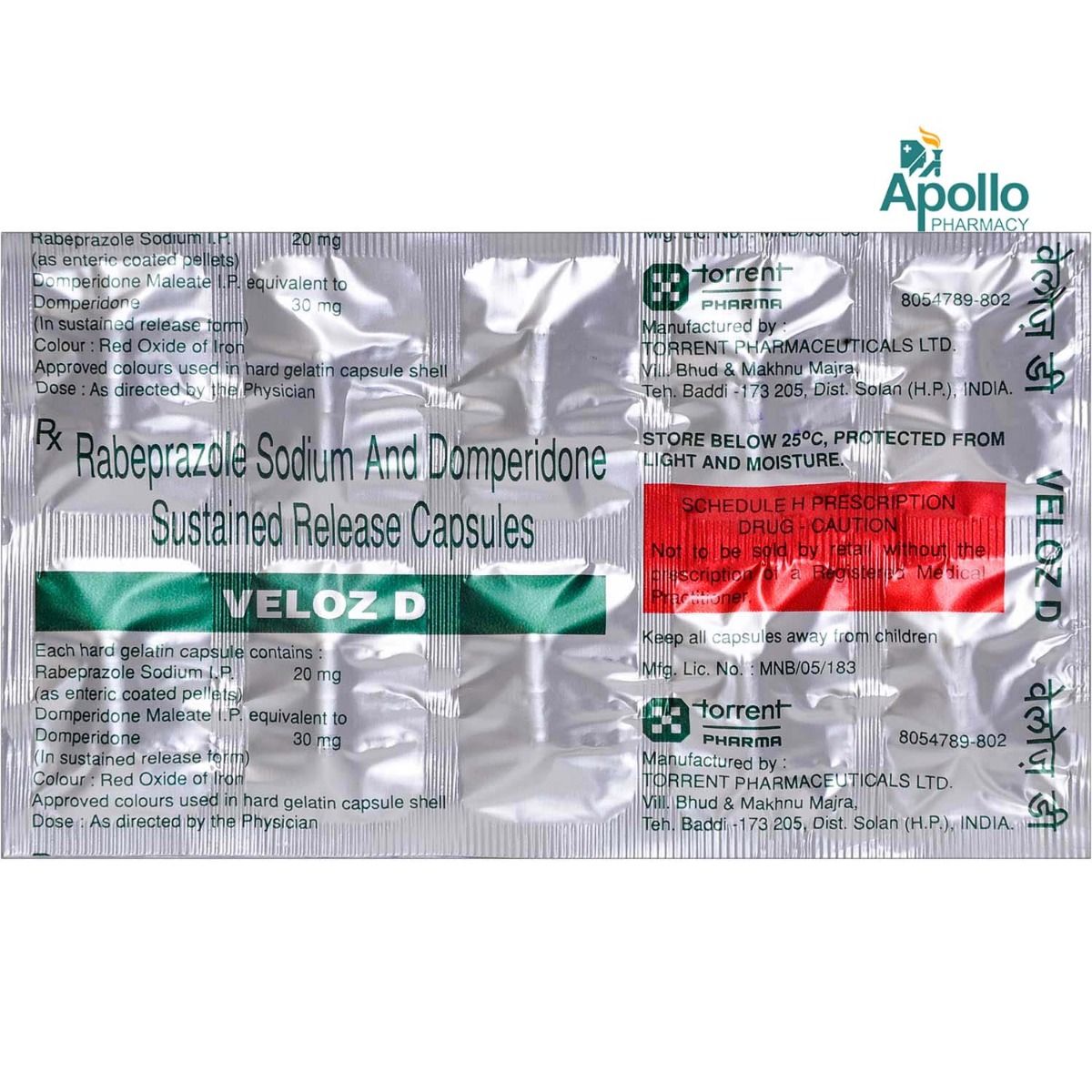 Veloz D Capsule 10's Price, Uses, Side Effects, Composition - Apollo ...