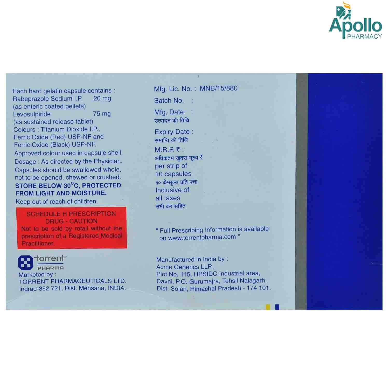 Veloz L Capsule 10's Price, Uses, Side Effects, Composition - Apollo ...