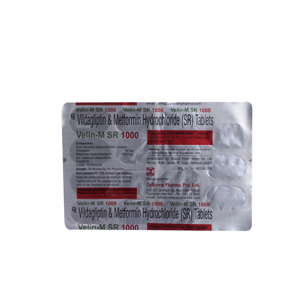 Velin-M SR 1000/50 mg Tablet 15's Price, Uses, Side Effects ...