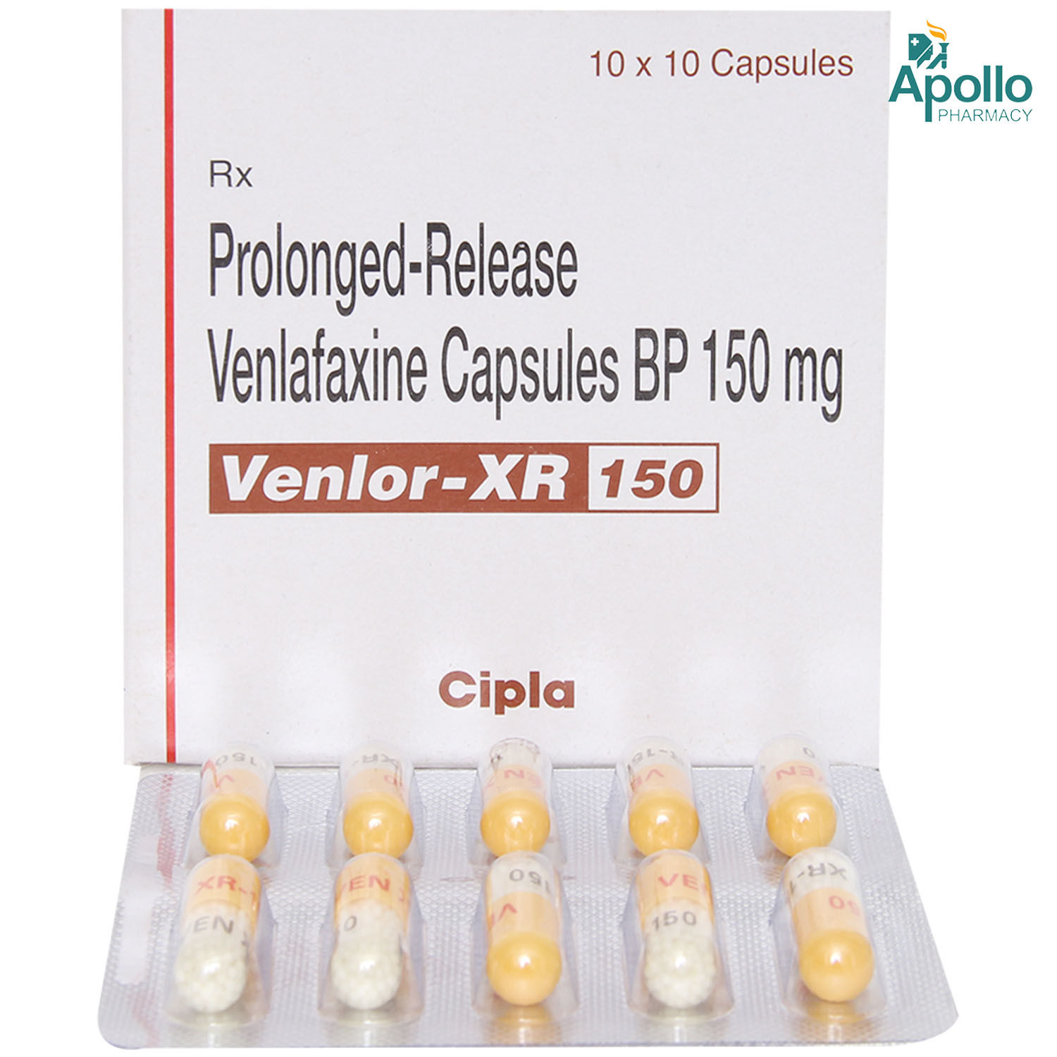 Venlor-XR 150 Capsule 10's Price, Uses, Side Effects, Composition ...