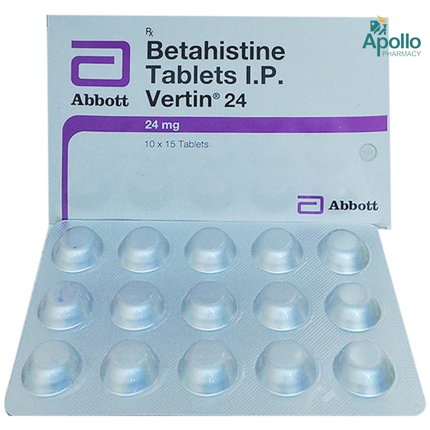 Vertin 24 Tablet 15's Price, Uses, Side Effects, Composition - Apollo ...