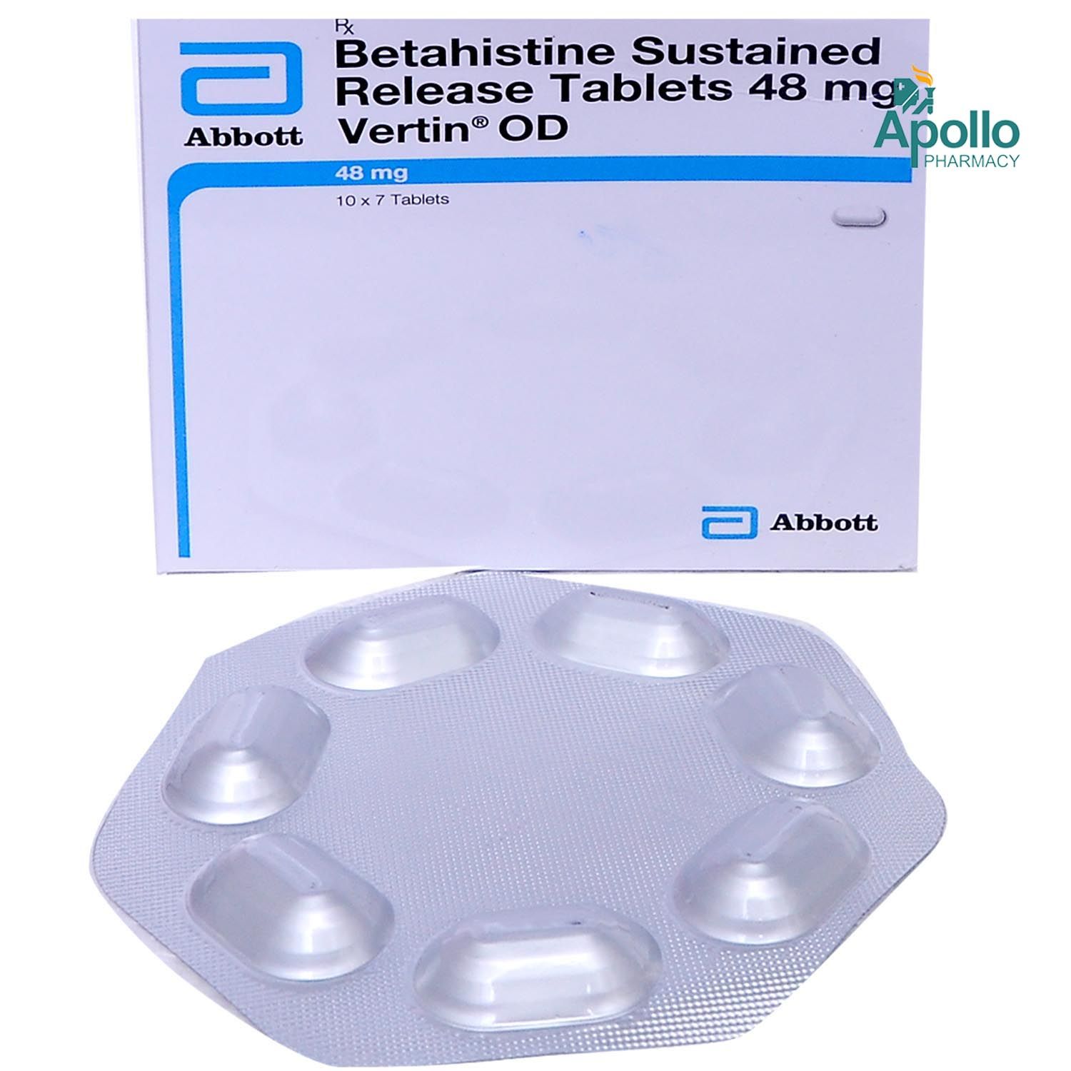Vertin OD 48 mg Tablet 7's Price, Uses, Side Effects, Composition ...