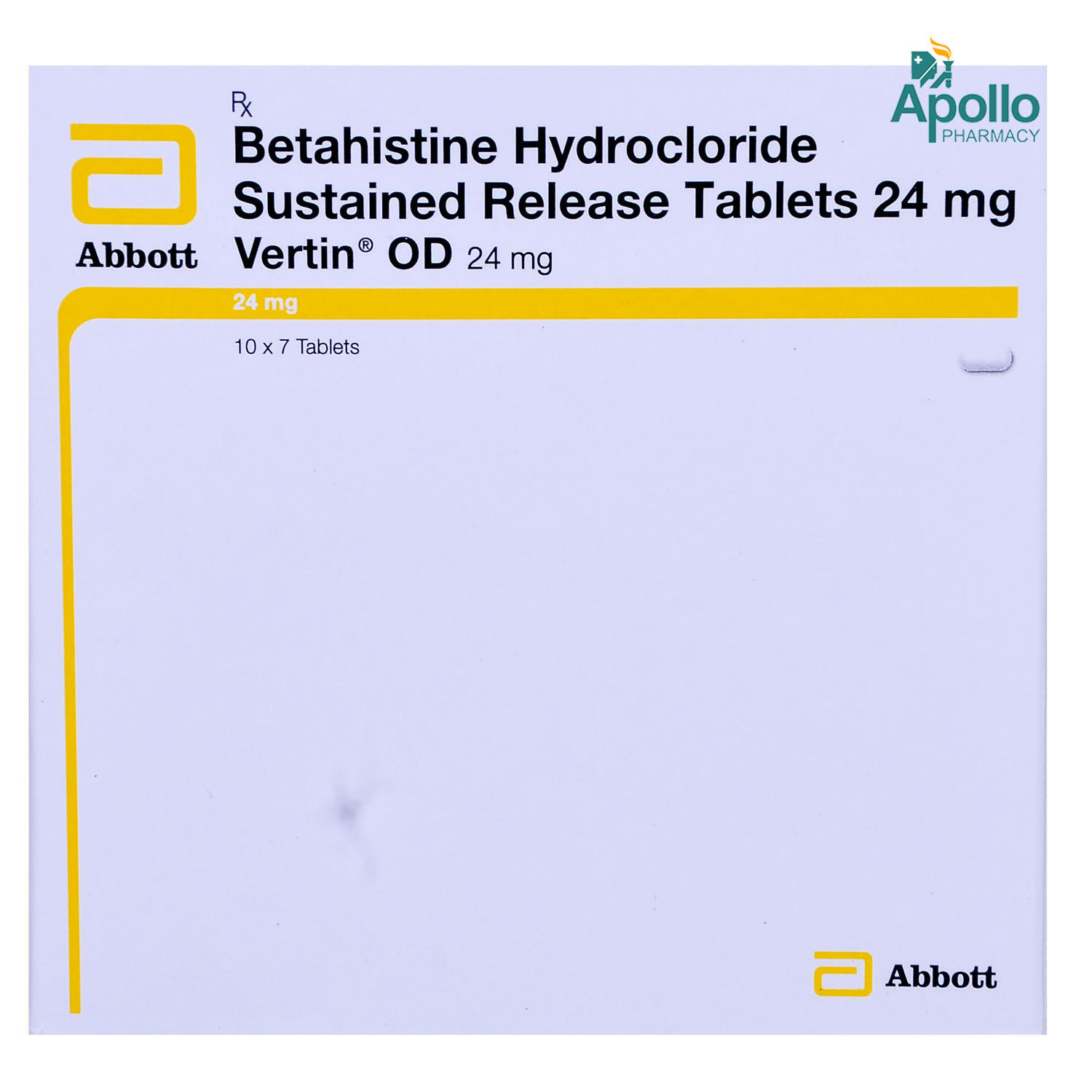 Vertin OD 24 Tablet 7's Price, Uses, Side Effects, Composition - Apollo ...