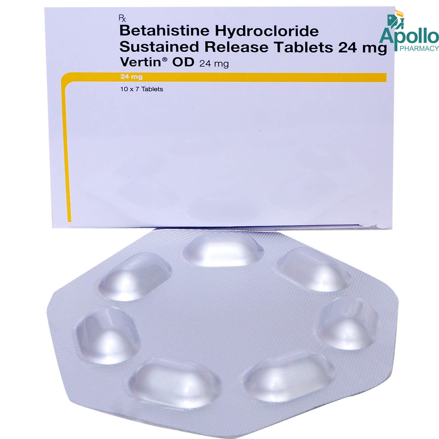 Vertin OD 24 Tablet 7's Price, Uses, Side Effects, Composition - Apollo ...