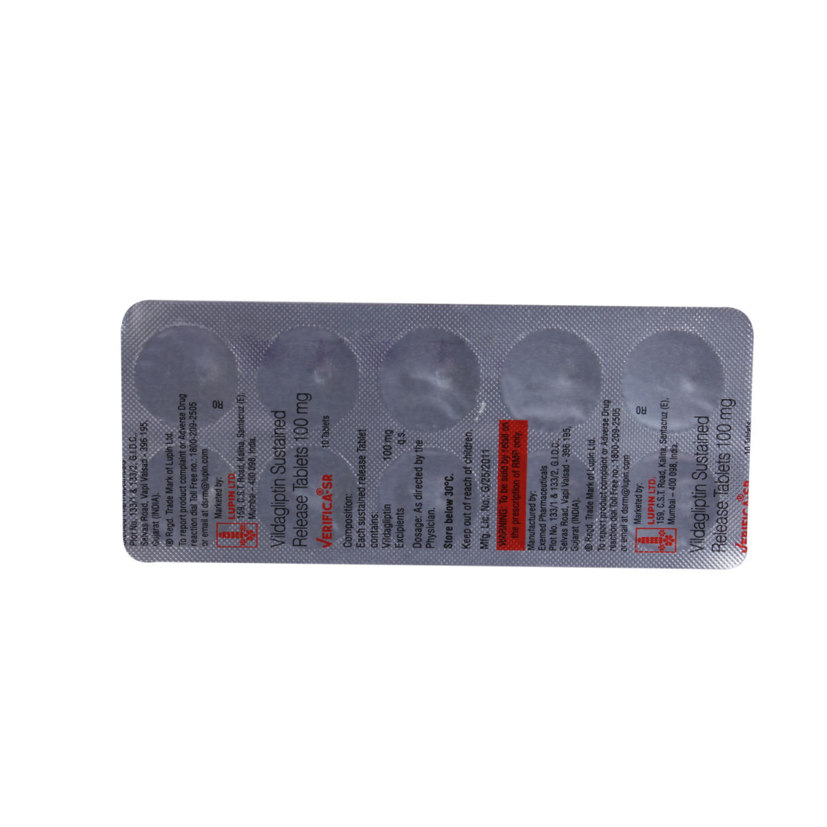 Verifica-SR 100 Tablet 10's Price, Uses, Side Effects, Composition ...
