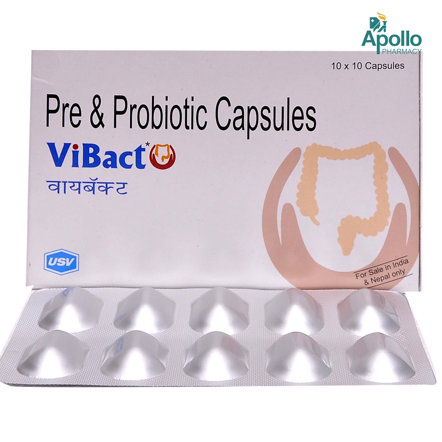 Vibact Capsule 10's Price, Uses, Side Effects, Composition - Apollo ...