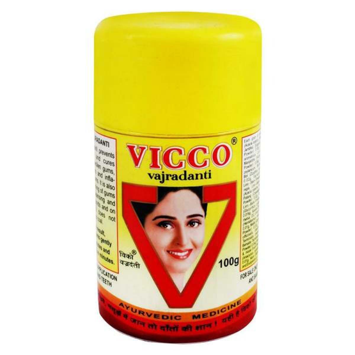 Vicco Vajradanti Ayurvedic Tooth Powder, 100 gm Price, Uses, Side ...
