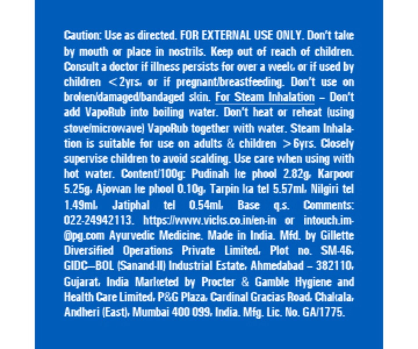 Vicks Vaporub, 25 ml Price, Uses, Side Effects, Composition - Apollo ...