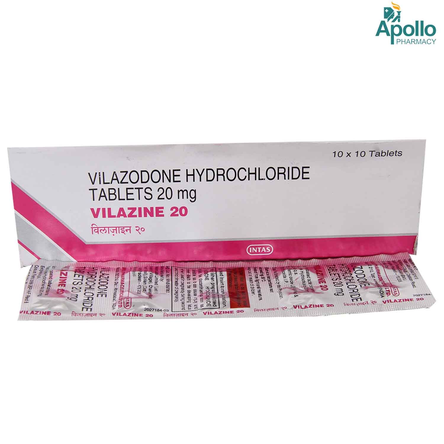 Vilazine 20 Tablet 10's Price, Uses, Side Effects, Composition - Apollo ...
