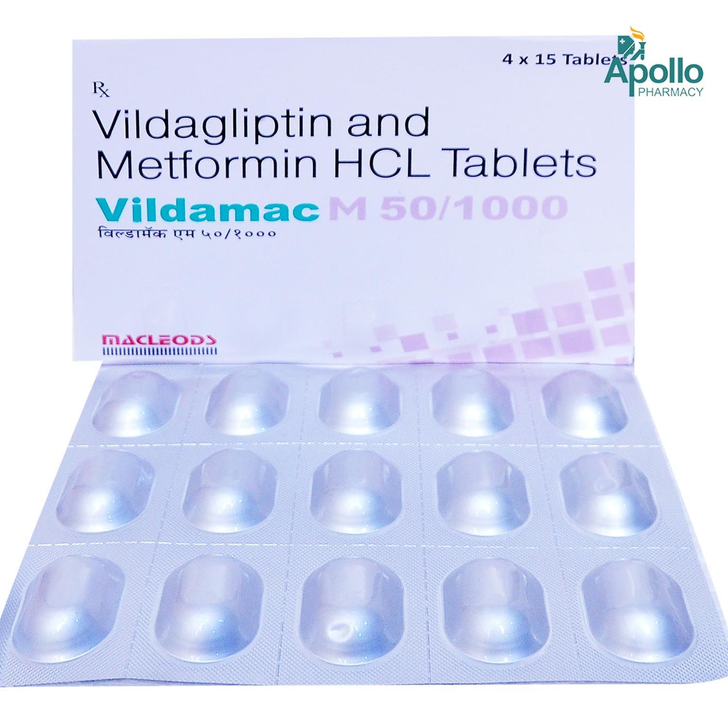 Vildamac M 50/1000mg Tablet 15's Price, Uses, Side Effects, Composition ...