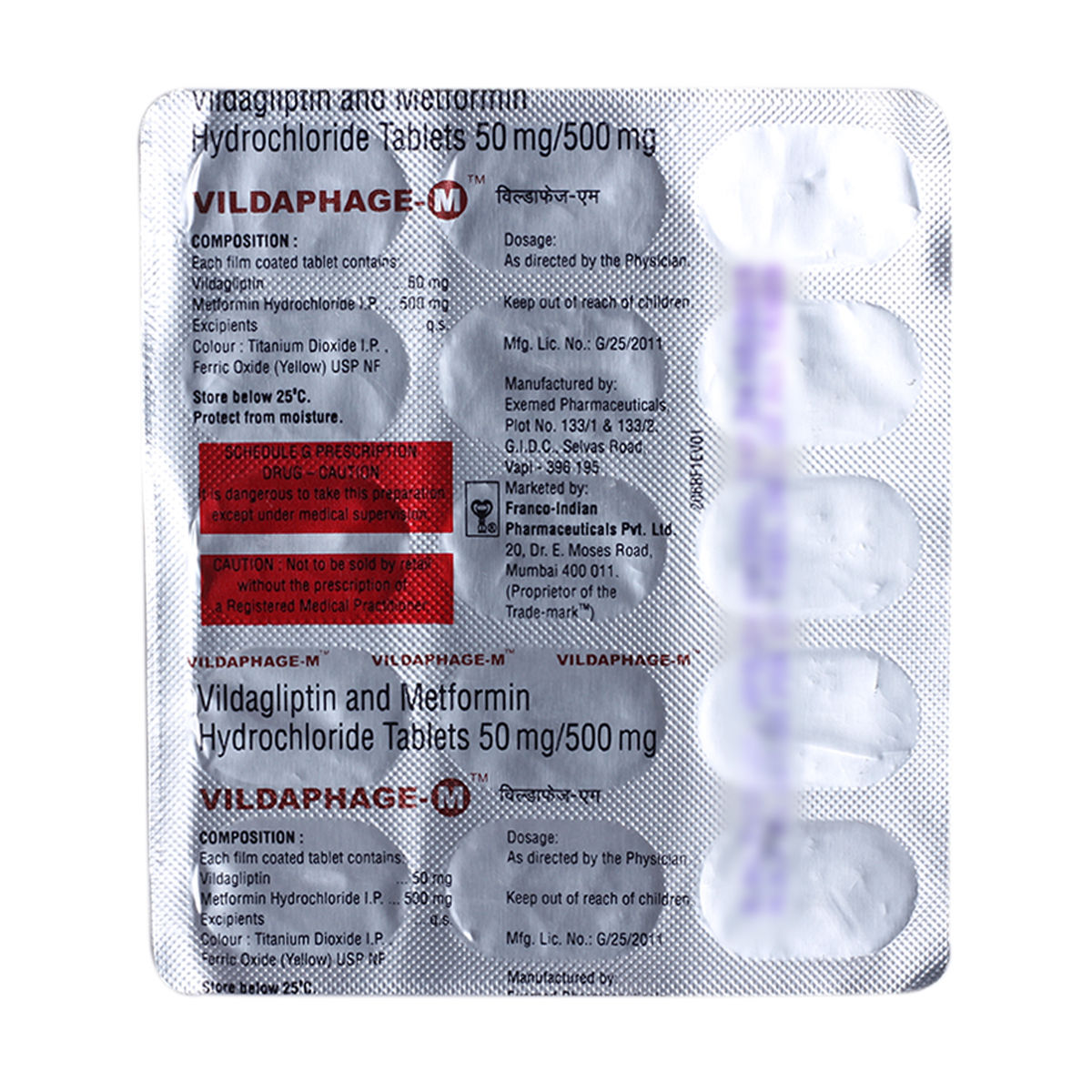 Vildaphage M 50/500mg Tablet 15's Price, Uses, Side Effects ...