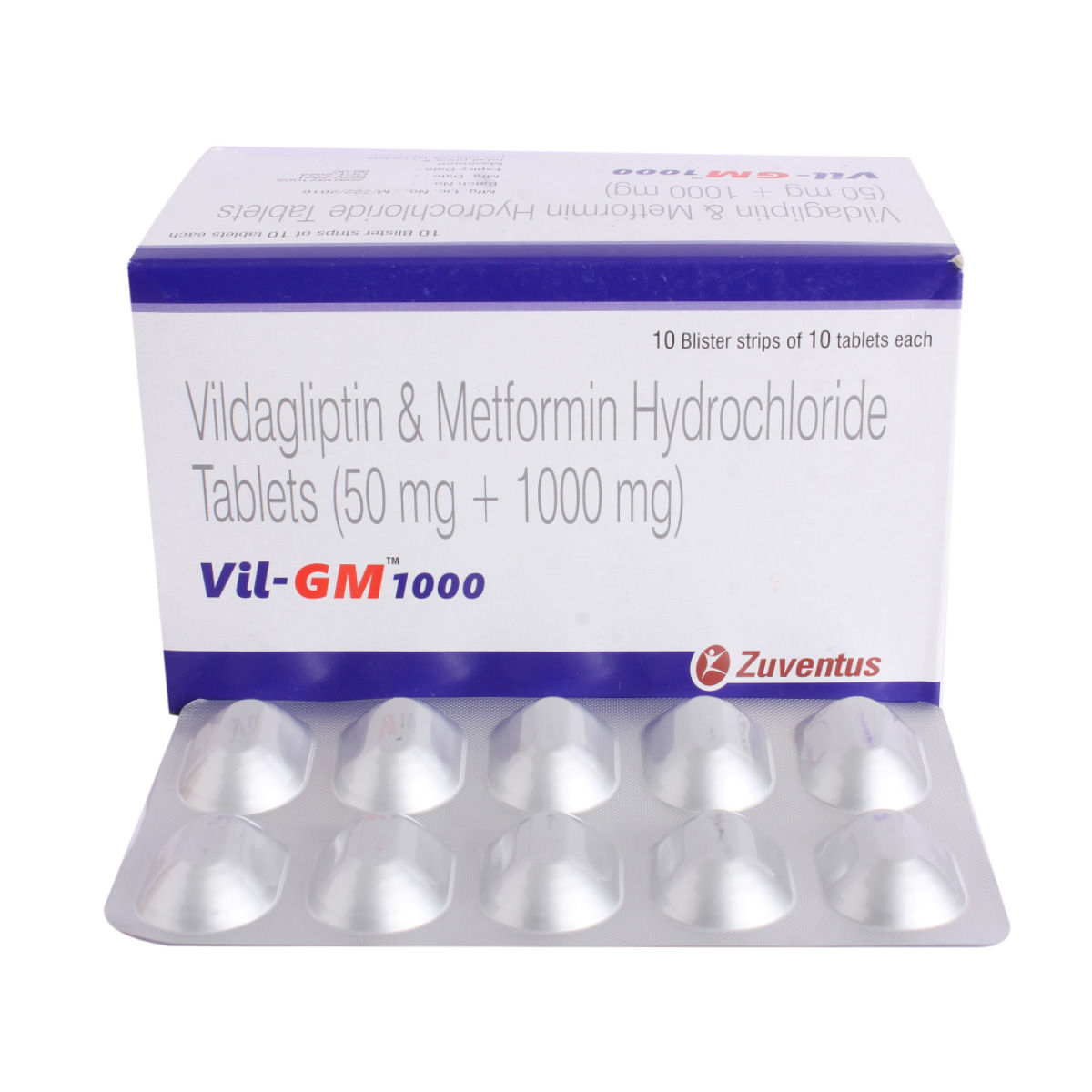 Vil-Gm 1000/50mg Tablet 10's Price, Uses, Side Effects, Composition ...