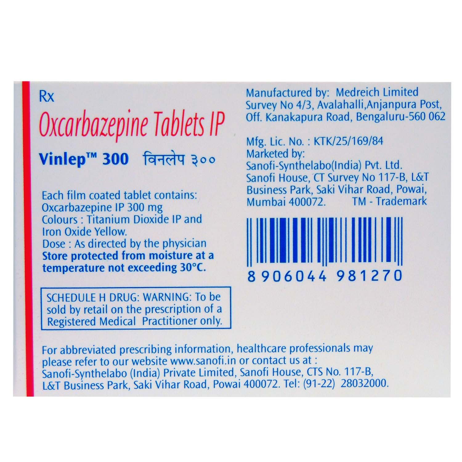 Vinlep 300 Tablet 10's Price, Uses, Side Effects, Composition - Apollo ...