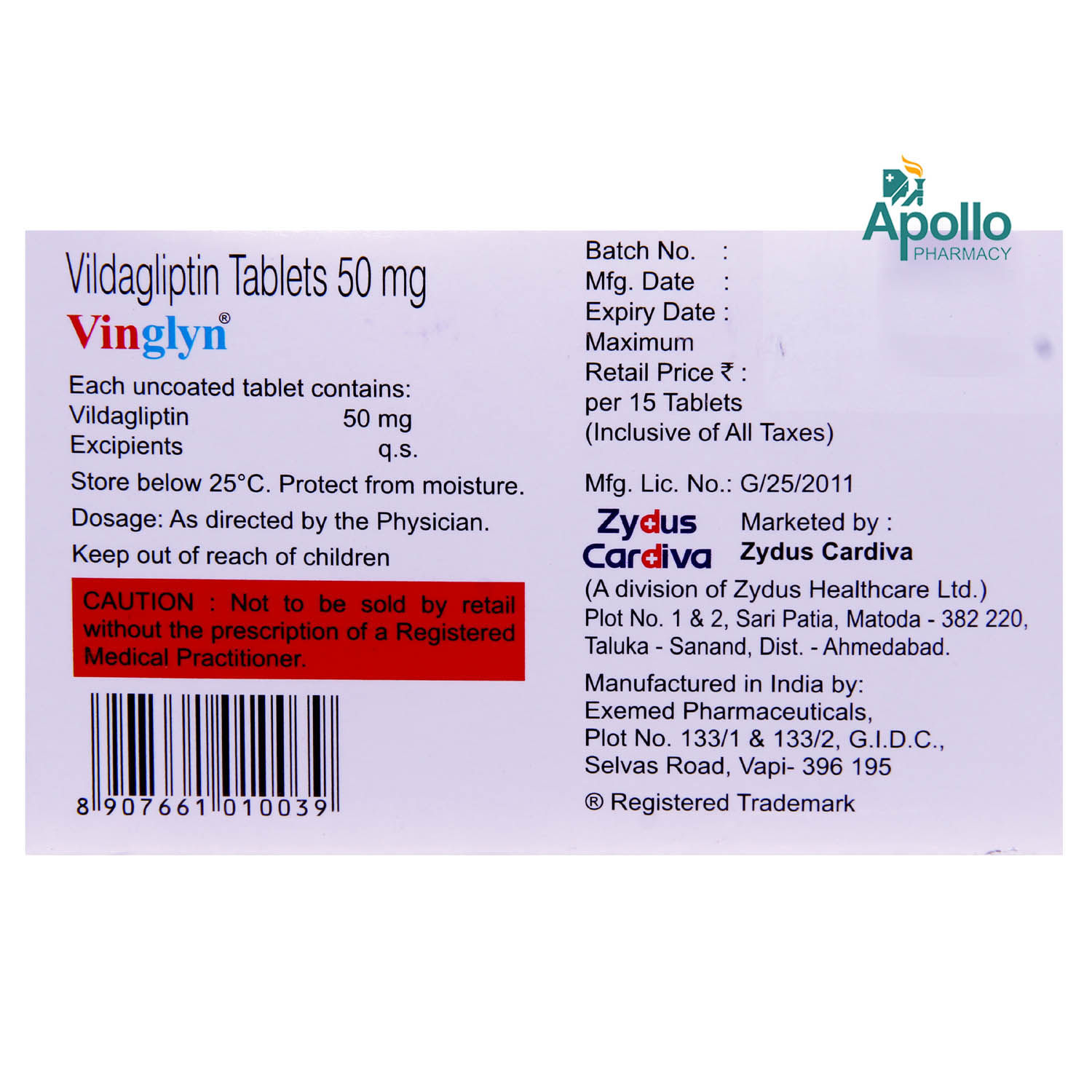 Vinglyn Tablet 15's Price, Uses, Side Effects, Composition - Apollo ...