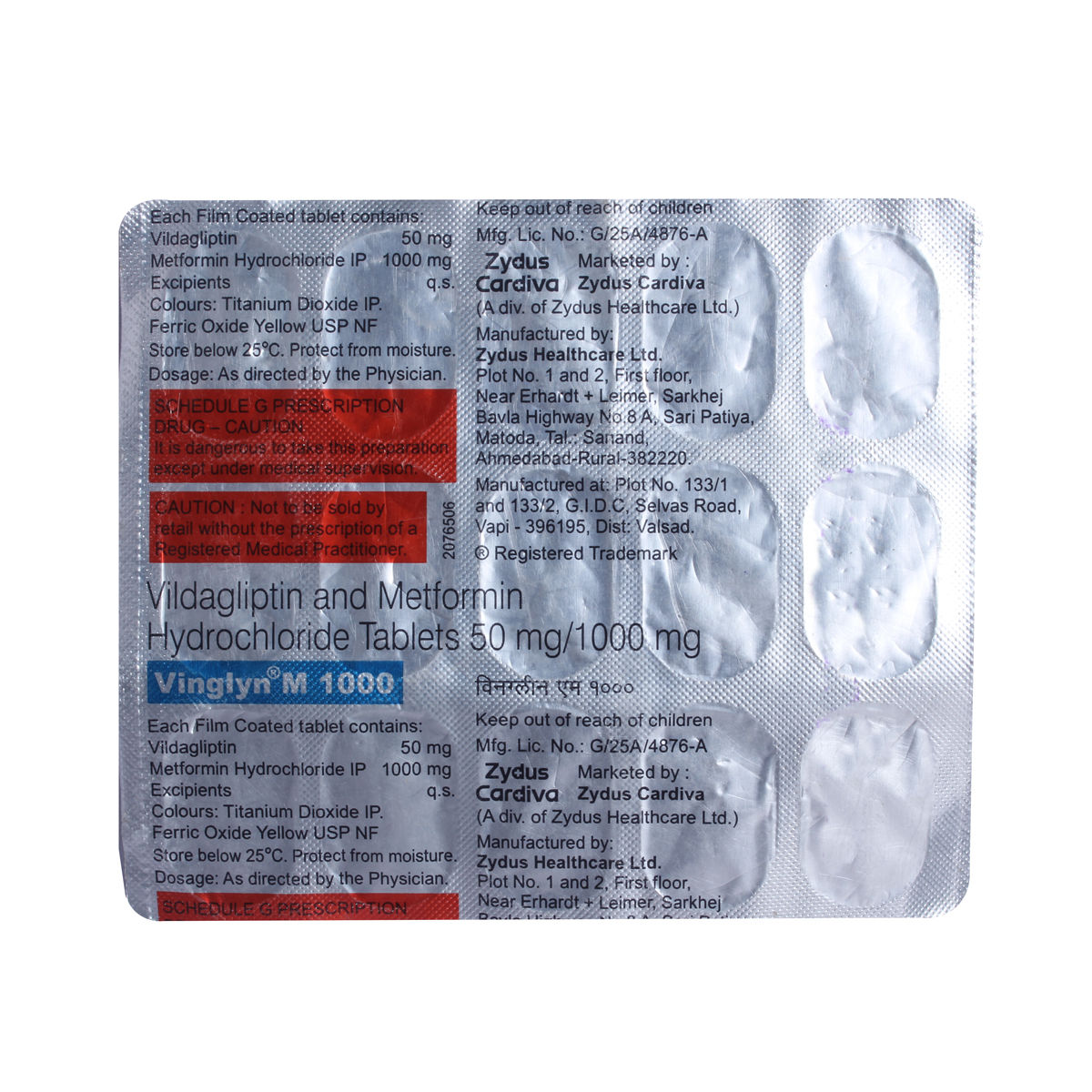 Vinglyn M 1000 Tablet 15's Price, Uses, Side Effects, Composition ...