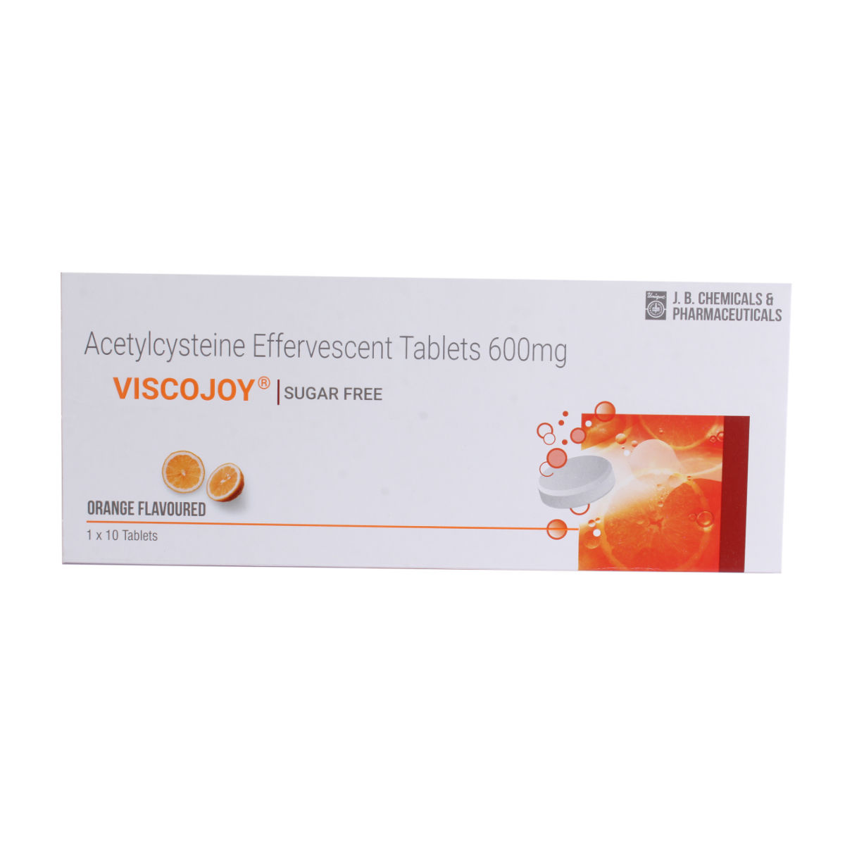 Viscojoy 600 mg Effervescent Orange Tablet 10's Price, Uses, Side ...