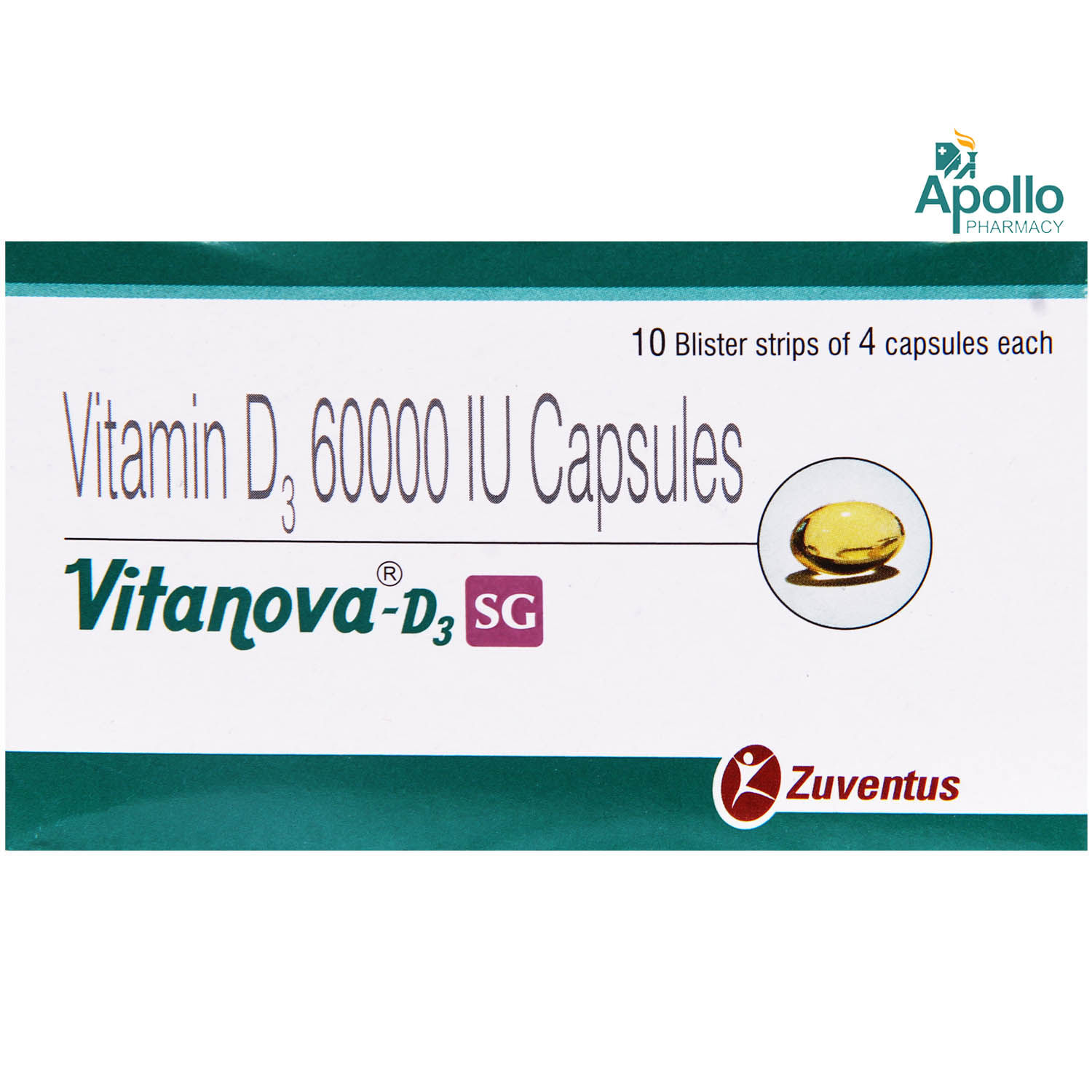 Vitanova-D3 SG Capsule 4's Price, Uses, Side Effects, Composition ...