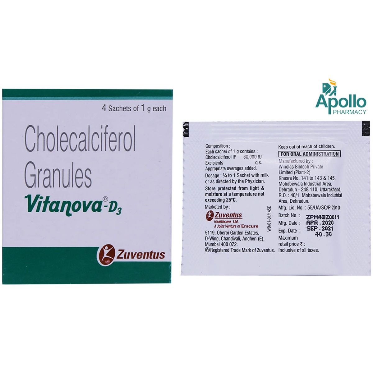 Vitanova-D3 Sachets 1 gm Price, Uses, Side Effects, Composition ...