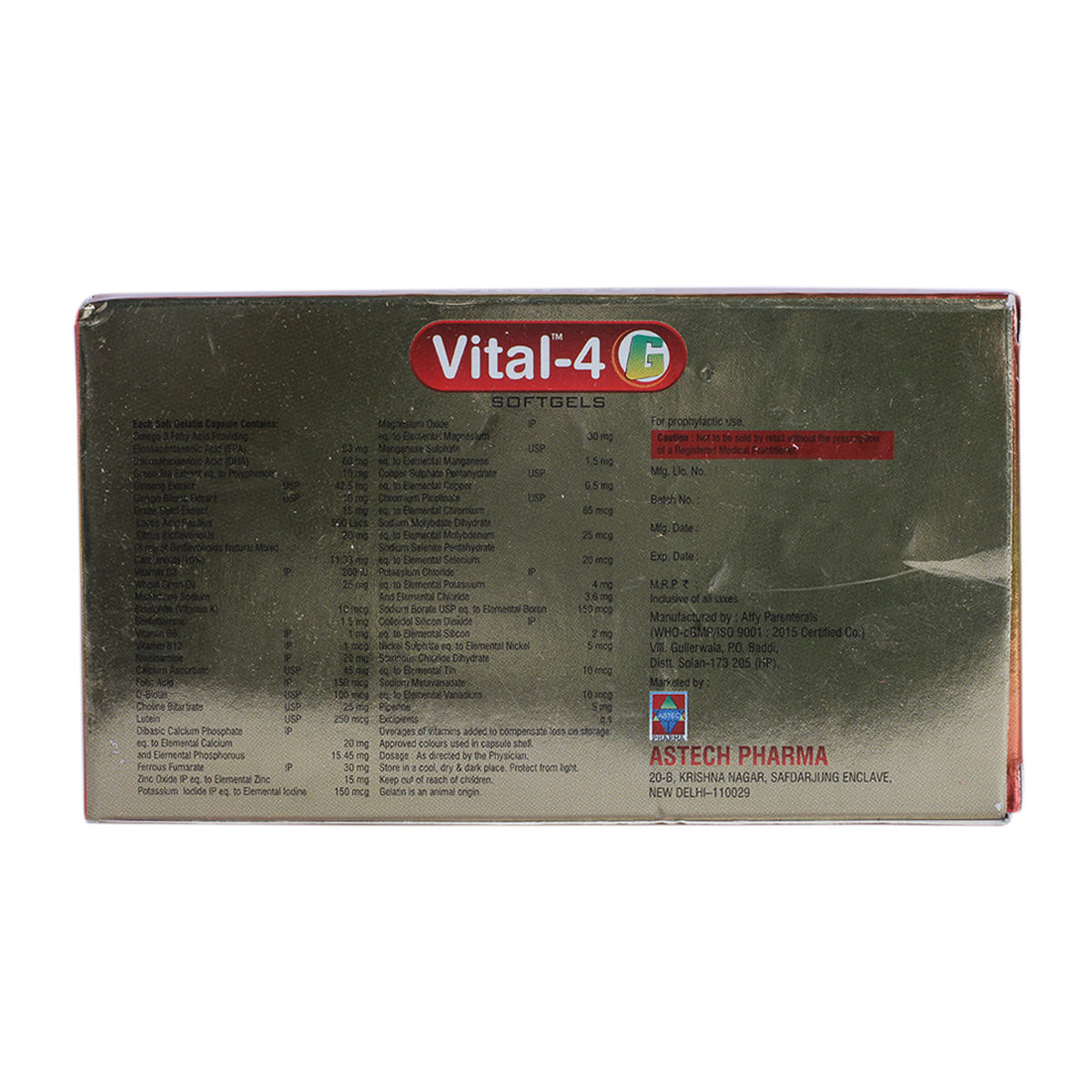 Vital 4G Capsule 10's Price, Uses, Side Effects, Composition - Apollo ...