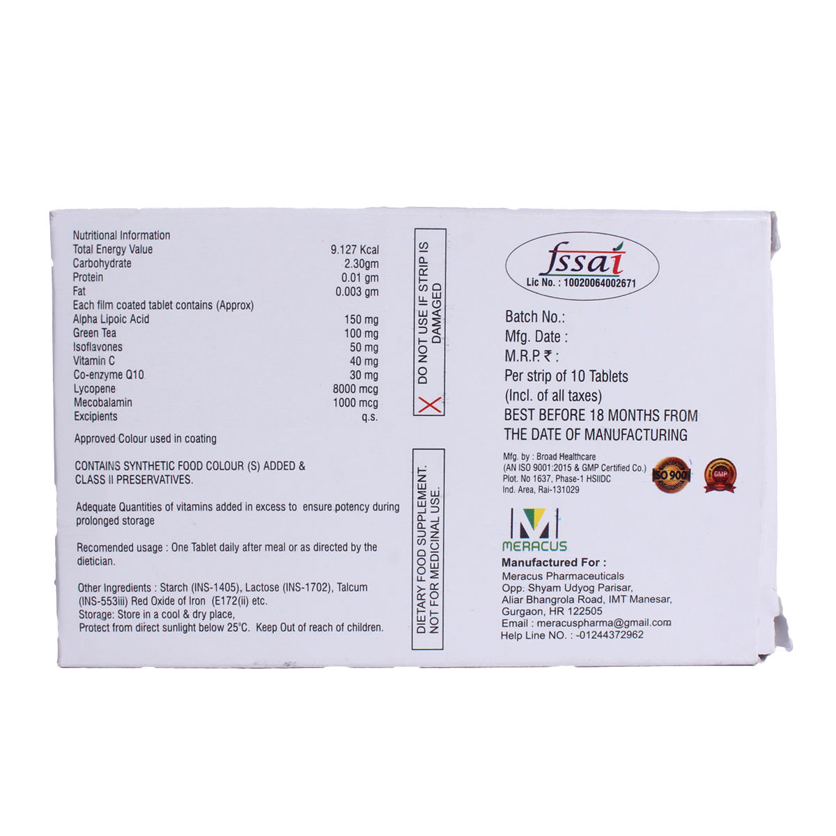 Vitconox Forte Tablet 10's Price, Uses, Side Effects, Composition ...