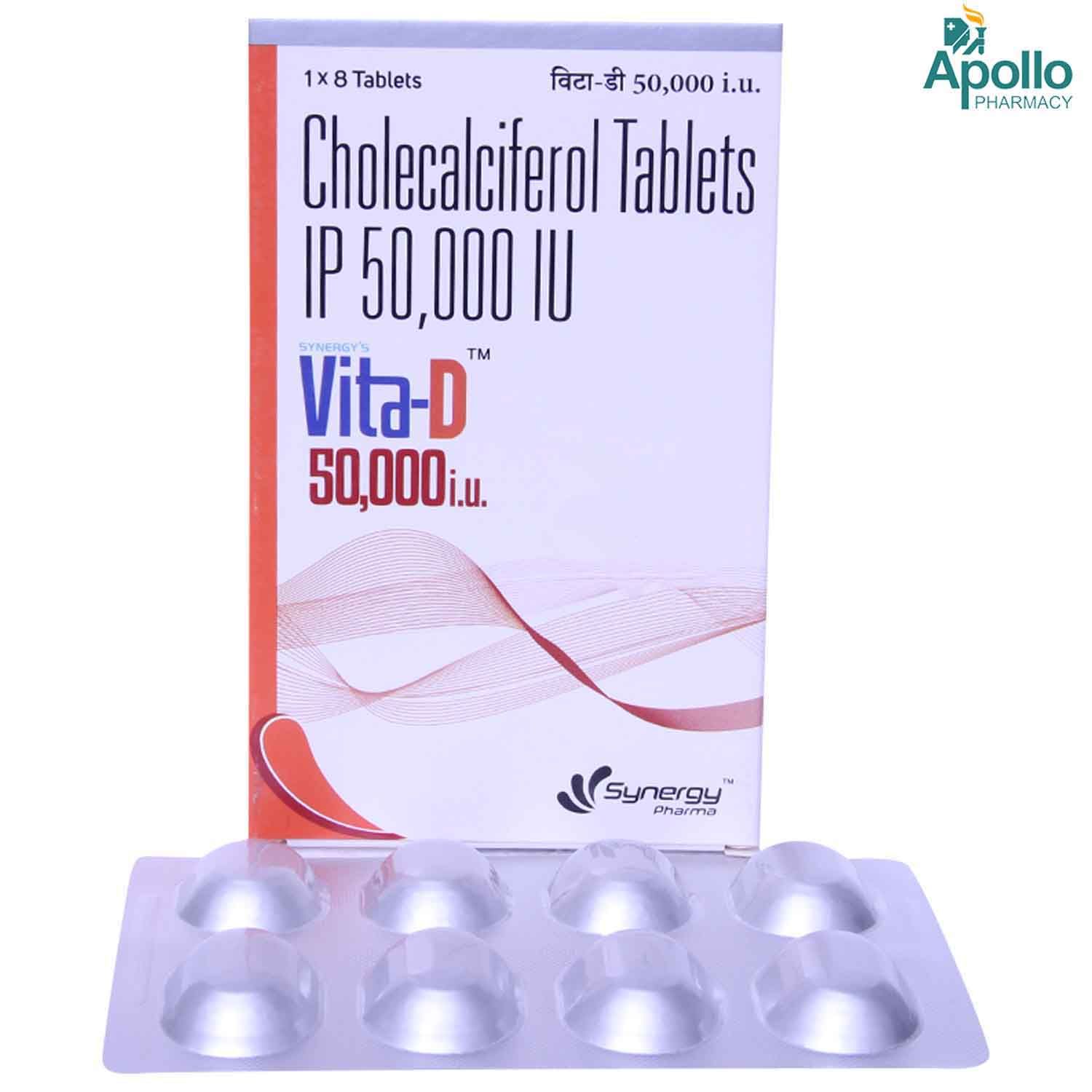 Vita-D 50K Tablet 8's Price, Uses, Side Effects, Composition - Apollo ...