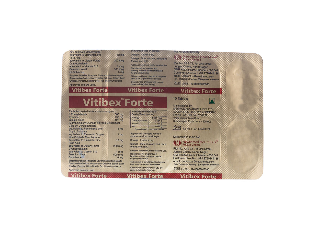 Vitibex Forte Tablet 10's Price, Uses, Side Effects, Composition ...