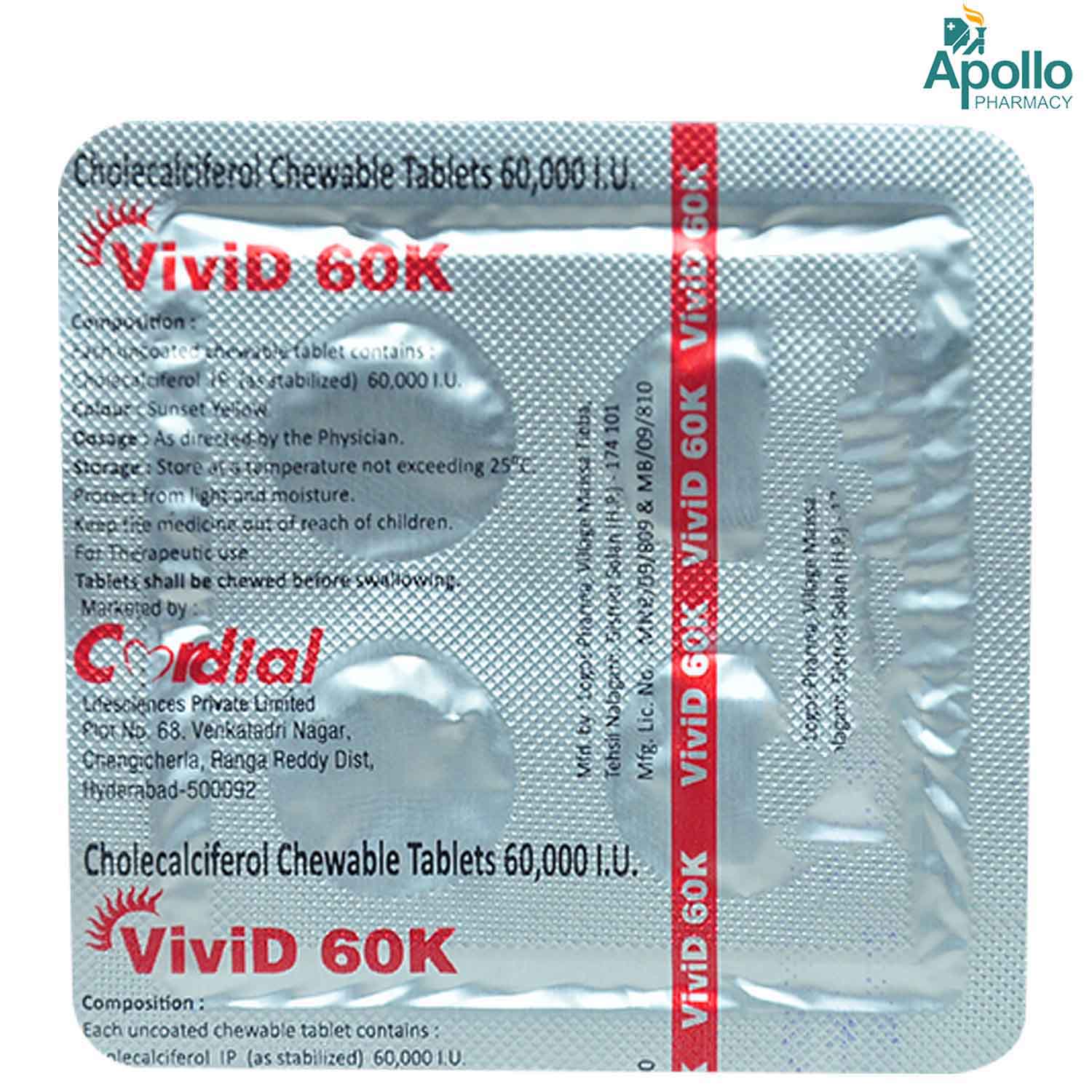 Vivid 60K Tablet Price, Uses, Side Effects, Composition - Apollo Pharmacy