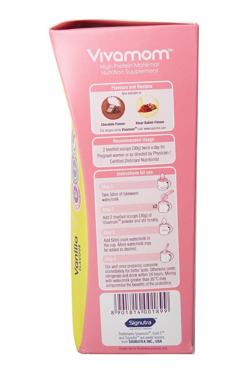 Vivamom Vanilla Powder 400 gm Price, Uses, Side Effects, Composition ...