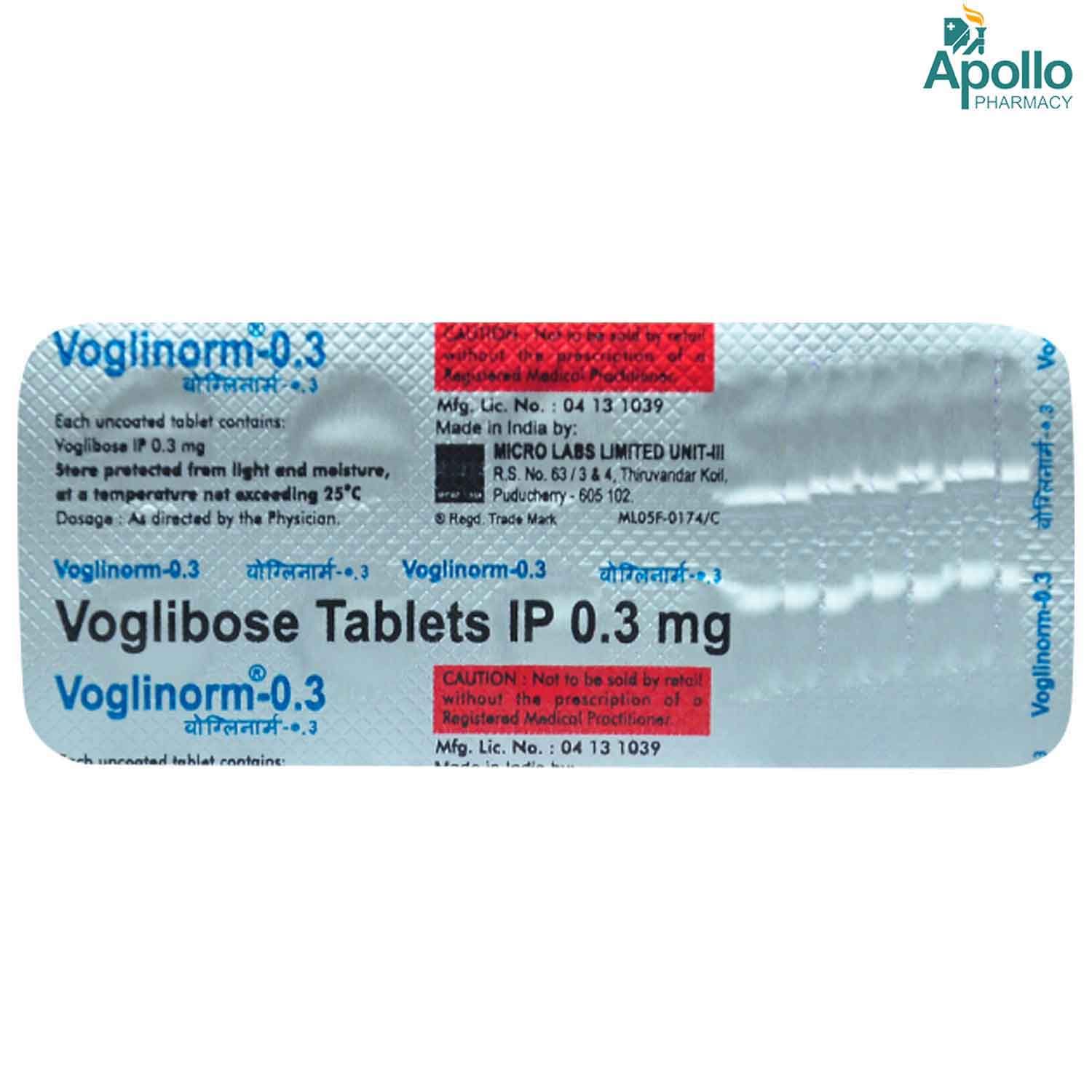 Voglinorm-0.3 Tablet 10's Price, Uses, Side Effects, Composition ...