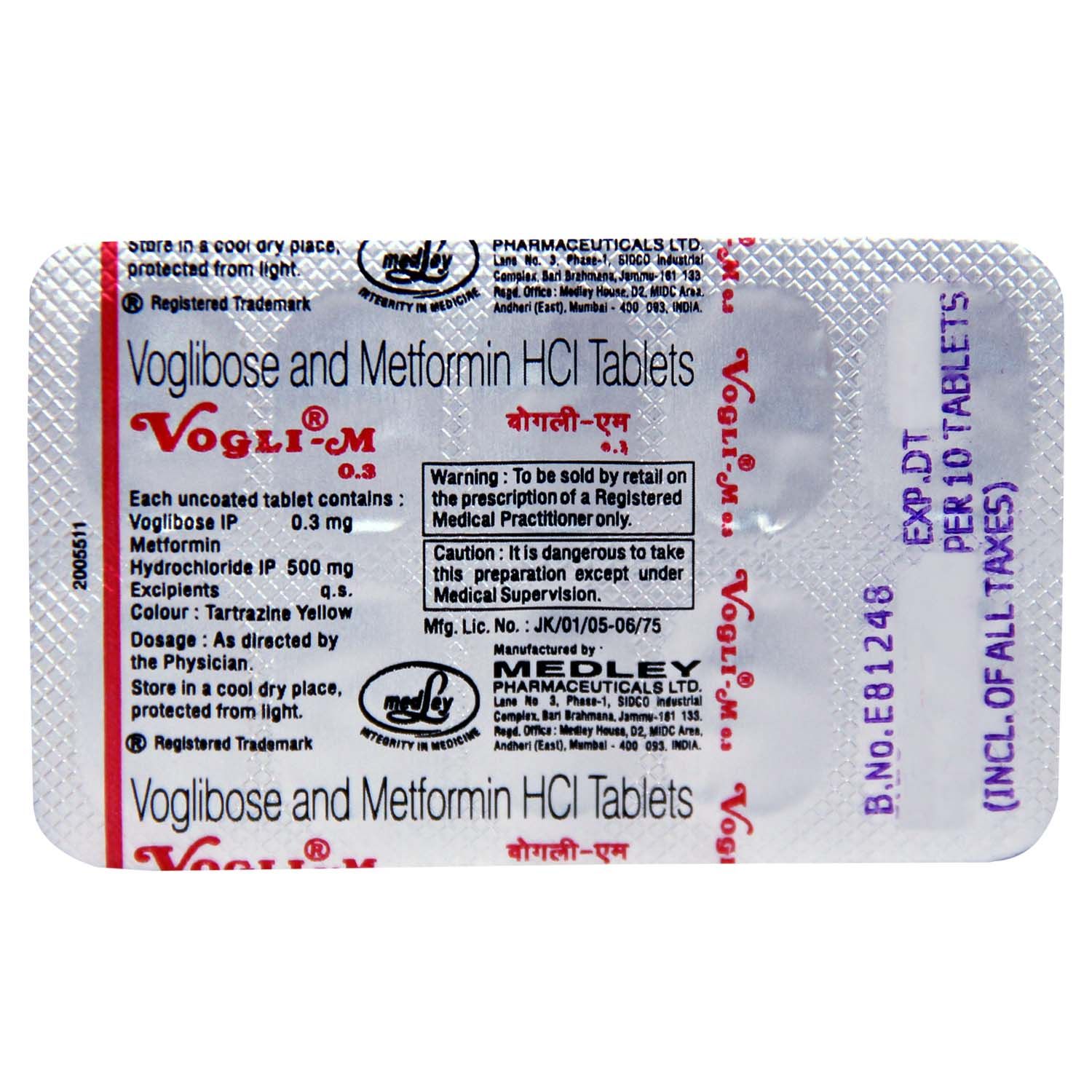 Vogli-M 0.3 Tablet 10's Price, Uses, Side Effects, Composition - Apollo ...