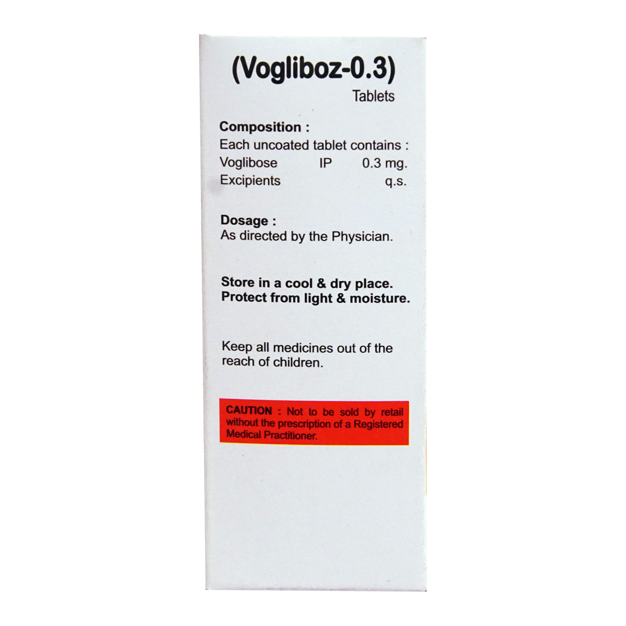 Vogliboz-0.3 Tablet 10's Price, Uses, Side Effects, Composition - Apollo Pharmacy