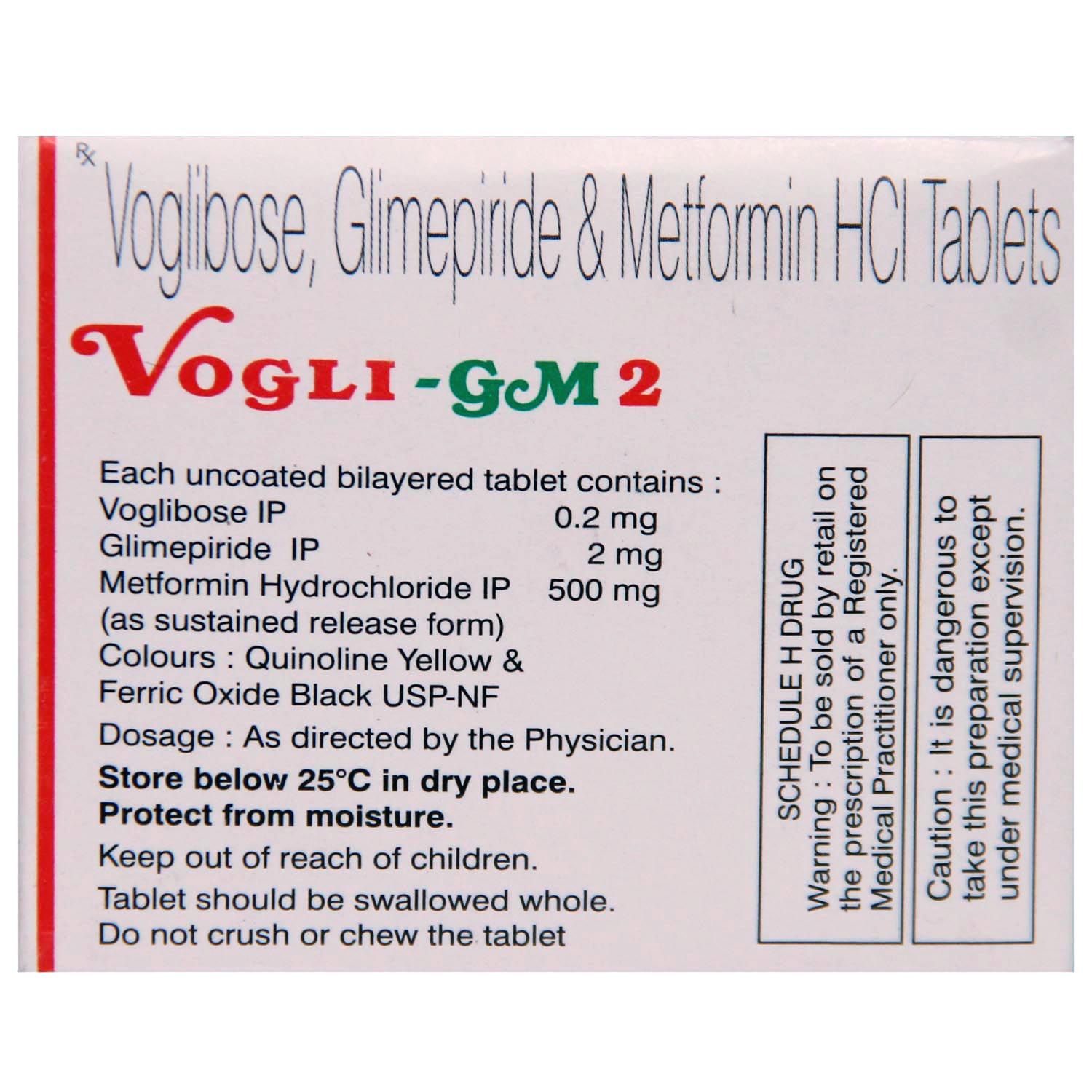 Vogli-GM 2mg Tablet 10's Price, Uses, Side Effects, Composition ...