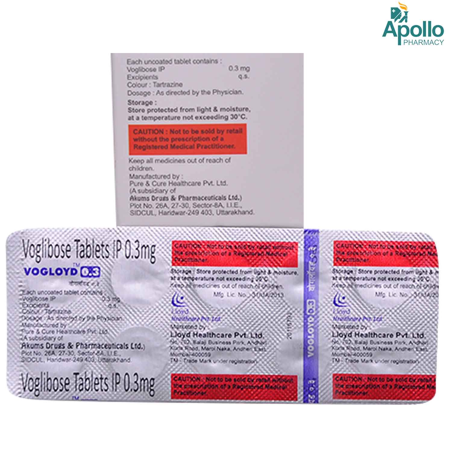 Vogloyd 0.3 Tablet 10's Price, Uses, Side Effects, Composition - Apollo ...