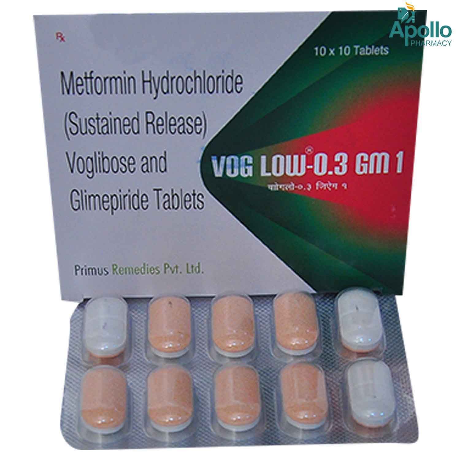 Vog Low 0.3 GM 1 Tablet 10's Price, Uses, Side Effects, Composition ...