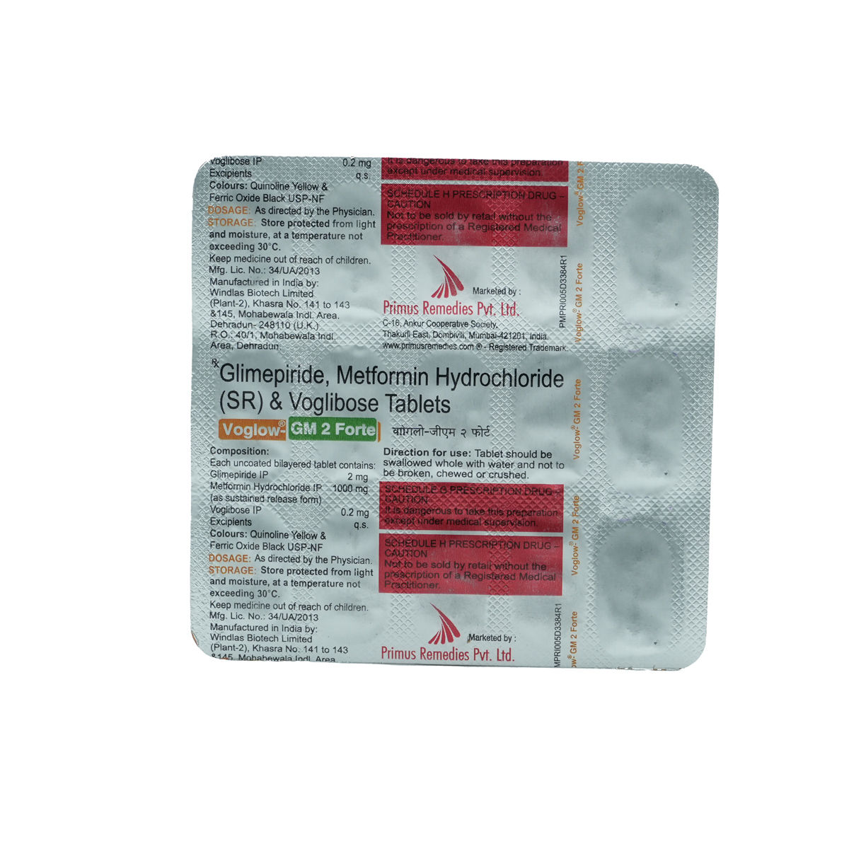 Voglow-GM 2 Forte Tablet 15's Price, Uses, Side Effects, Composition ...