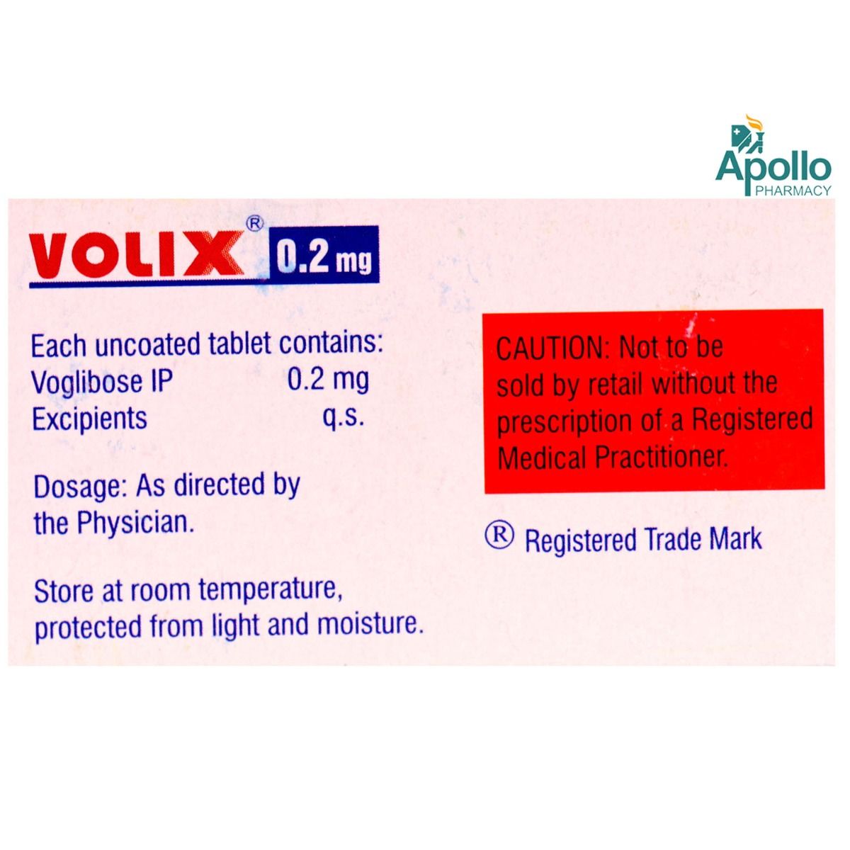Volix 0.2 Tablet 15's Price, Uses, Side Effects, Composition - Apollo ...