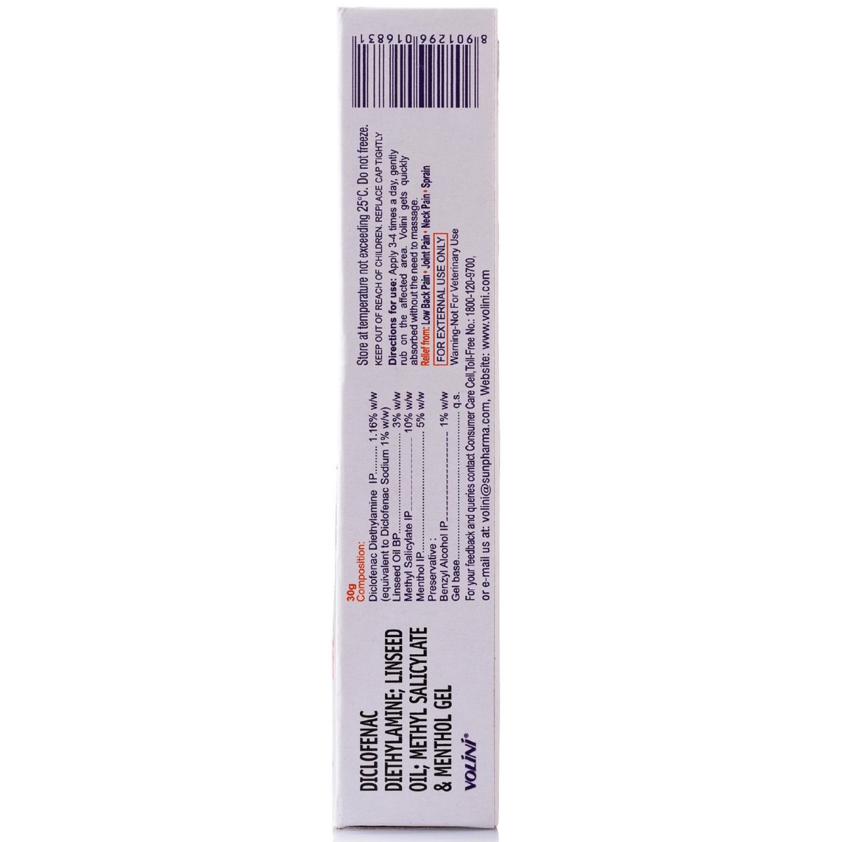 Volini Pain Relief Gel, 30 gm Price, Uses, Side Effects, Composition ...